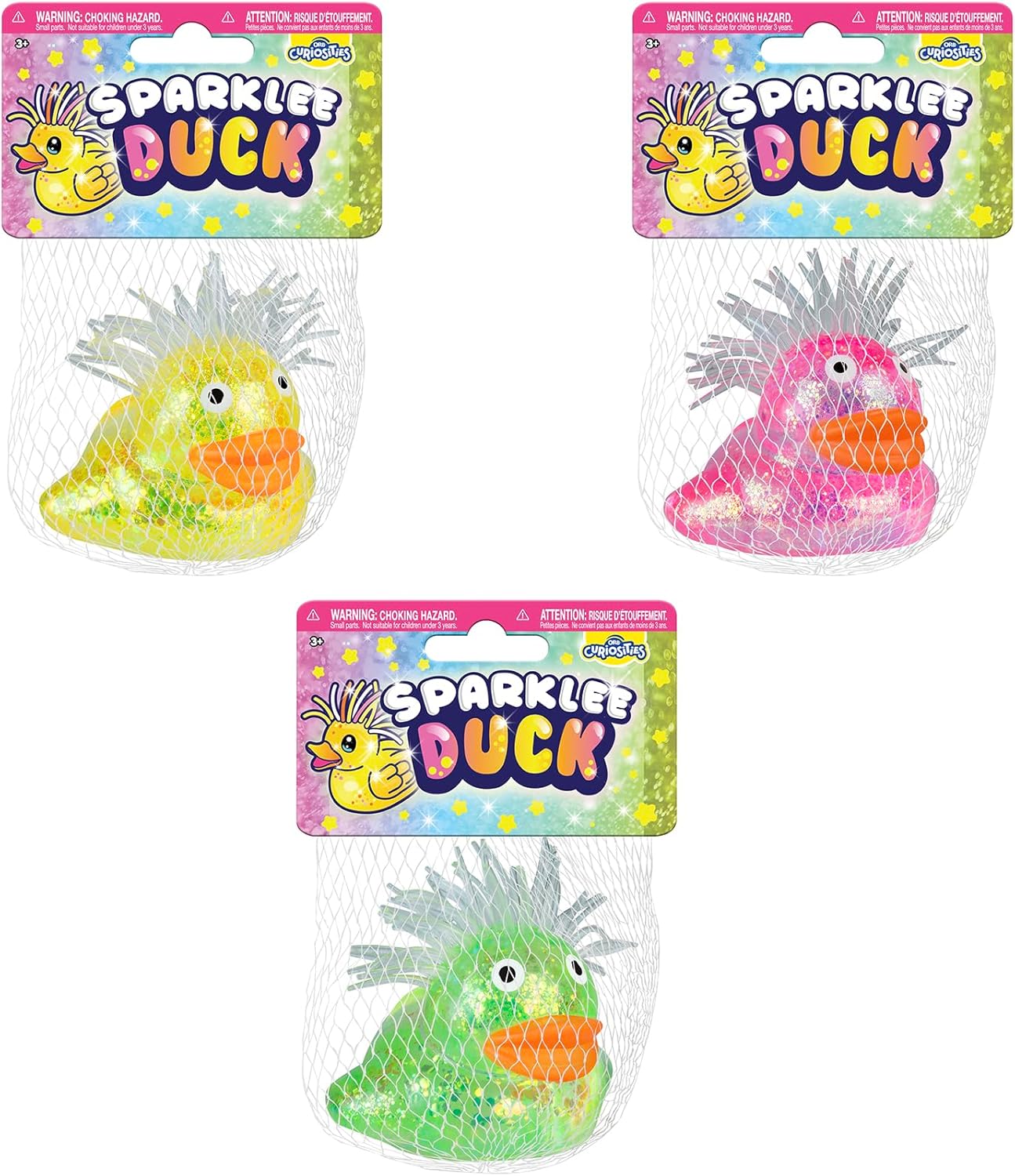 Amazon.com: ORB Curiosities Sparklee Rubber Duck Squishy Toy Mega 3 ...