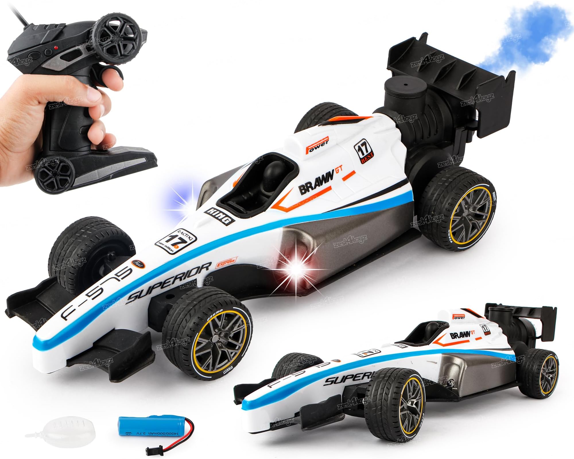 KITTER Formula Car with Remote Control | Fast Racing High Speed Car 15 Km/H with Light & Flame ...