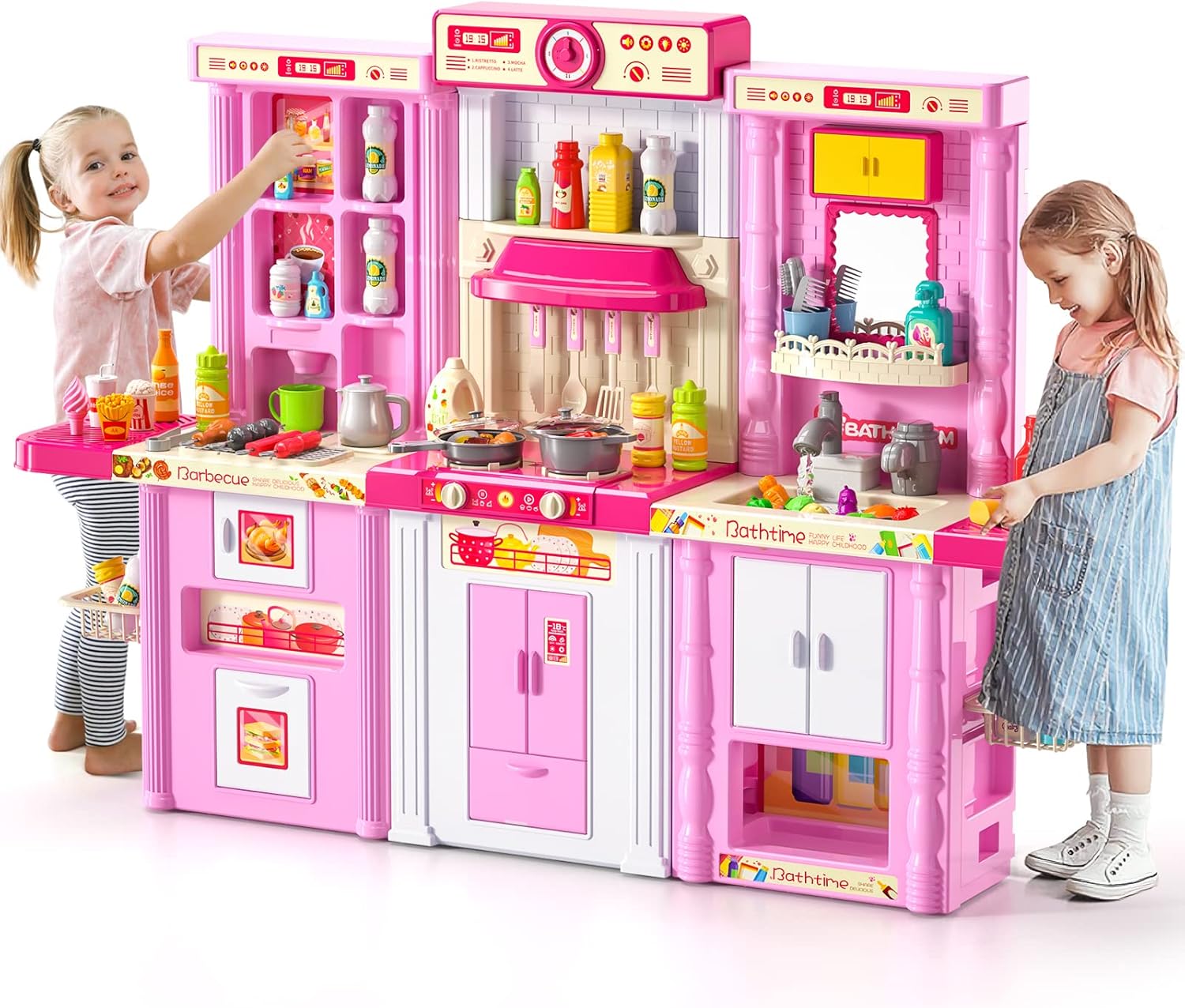 Amazon.com: Lucky Doug Play Kitchen Toys for Toddler Kids, Play Kitchen ...