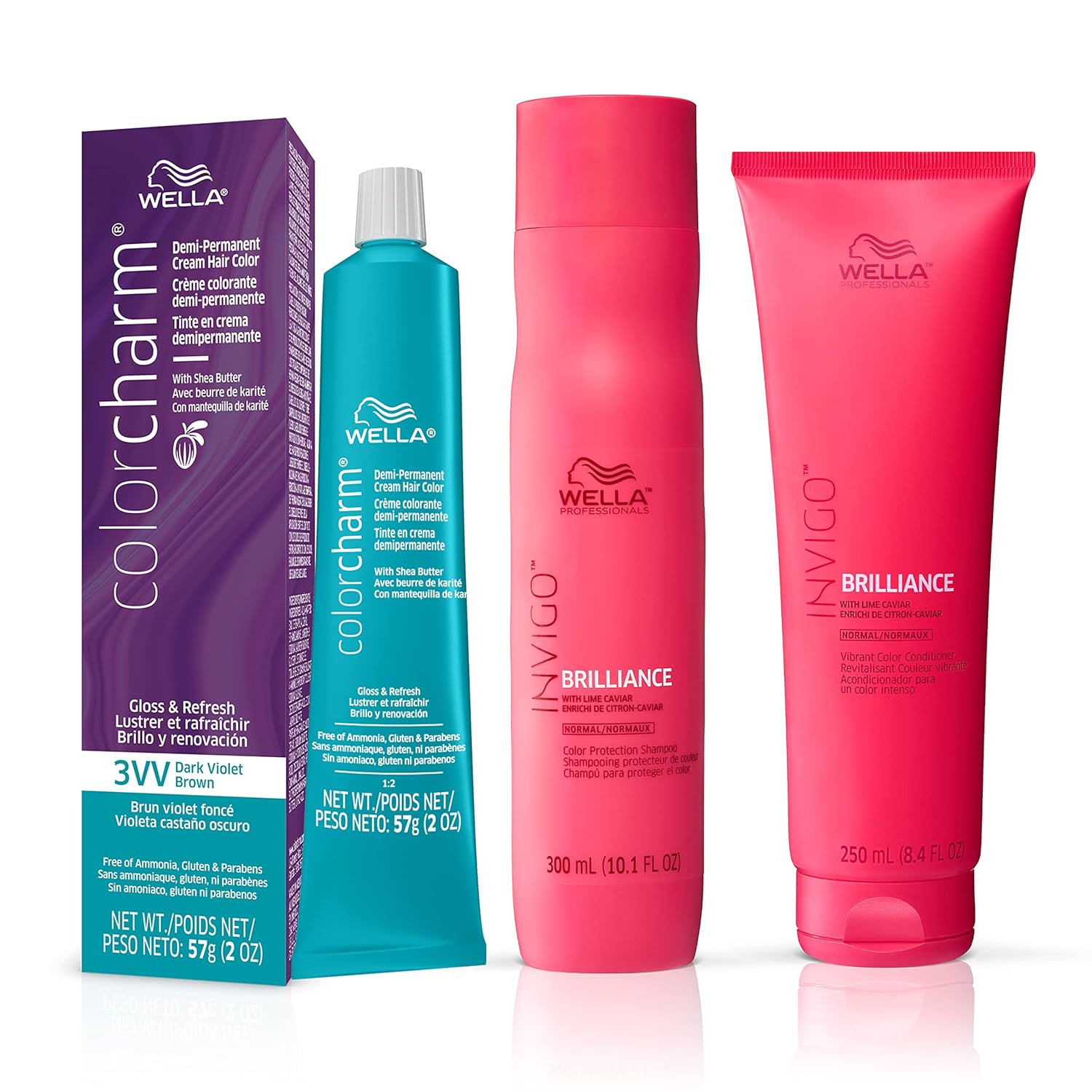 Amazon.com: WELLA colorcharm Demi Permanent Hair Color, 3VV Dark Violet ...