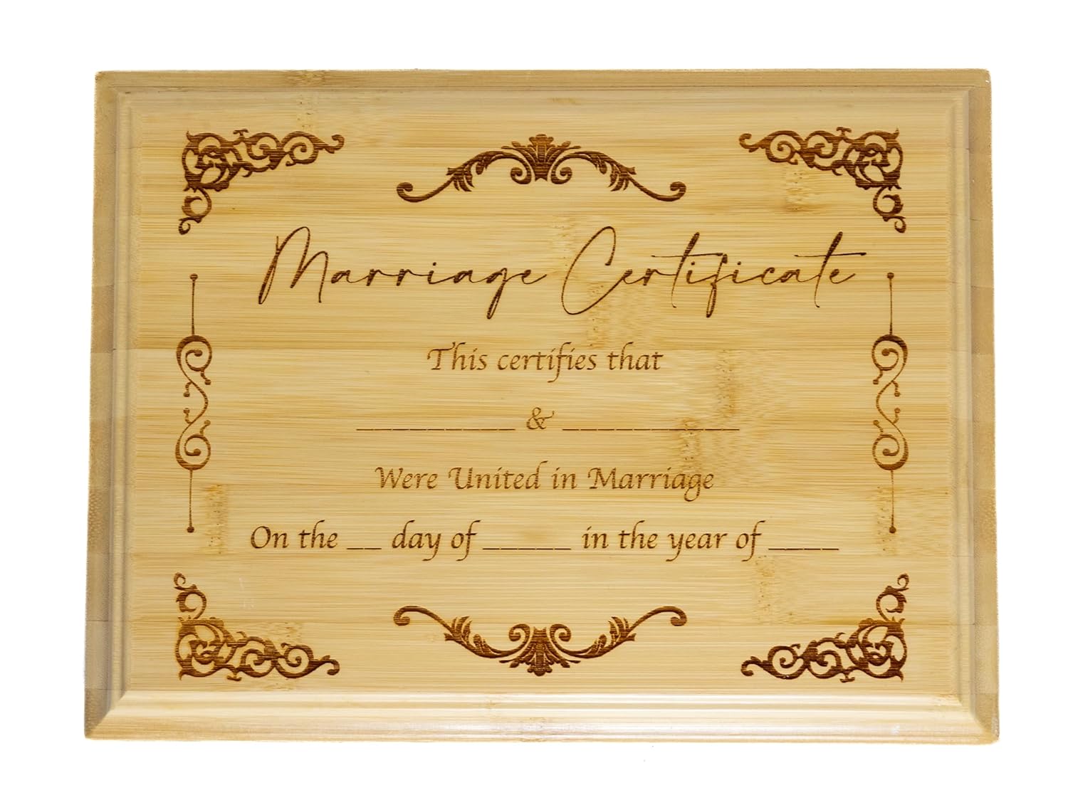 Amazon.com: Handcrafted Marriage Certificate Plaque Custom Wedding ...