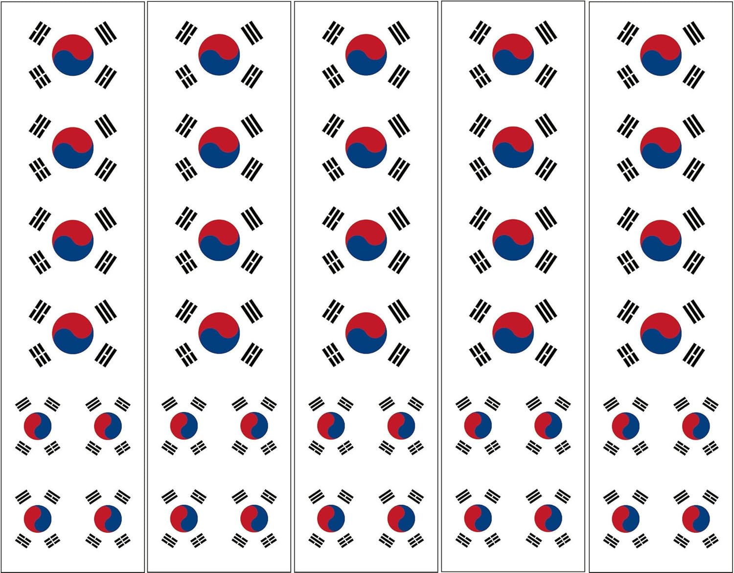 Amazon.com: 40 Removable Stickers: South Korea Flag: Korean Party ...