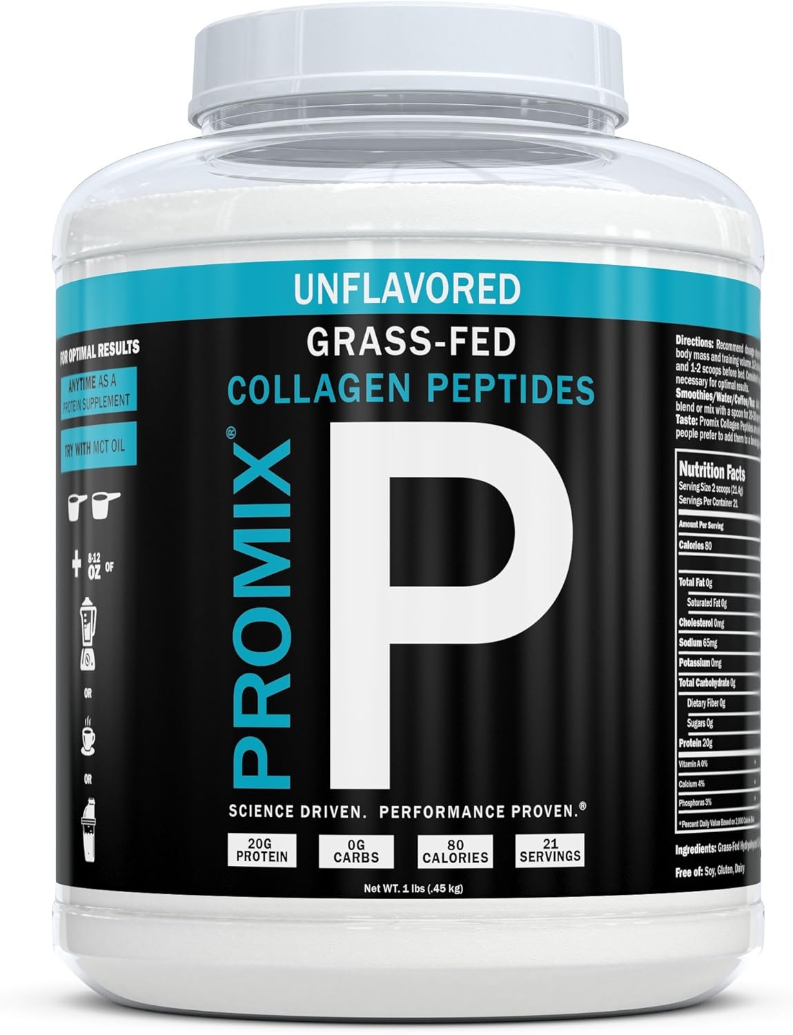 Amazon.com: PROMIX Collagen Peptides Protein Powder, Pasture-Raised ...