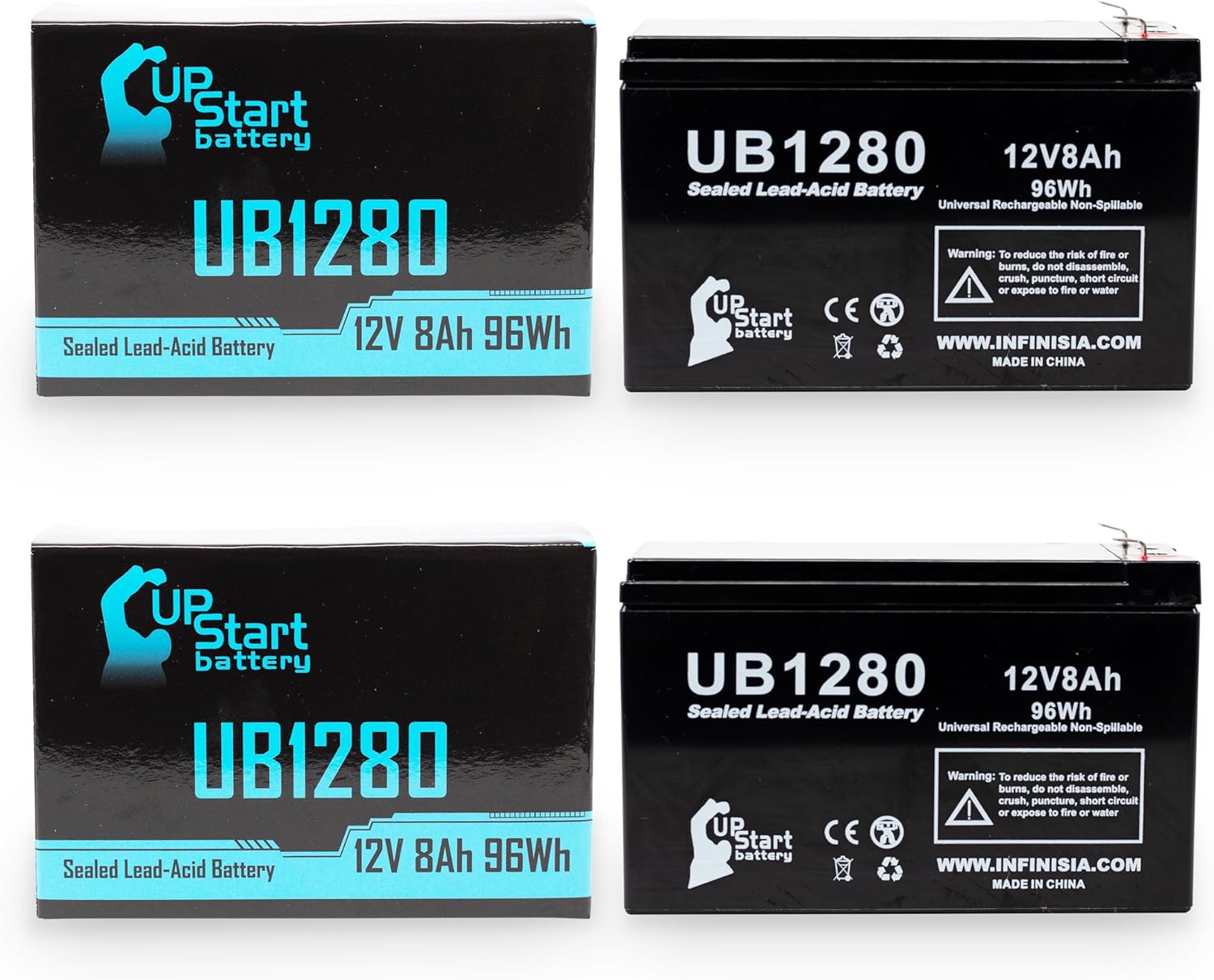 2X Pack - Replacement for APC Back-UPS 1200 BX1200-CN Battery - UB1280 ...
