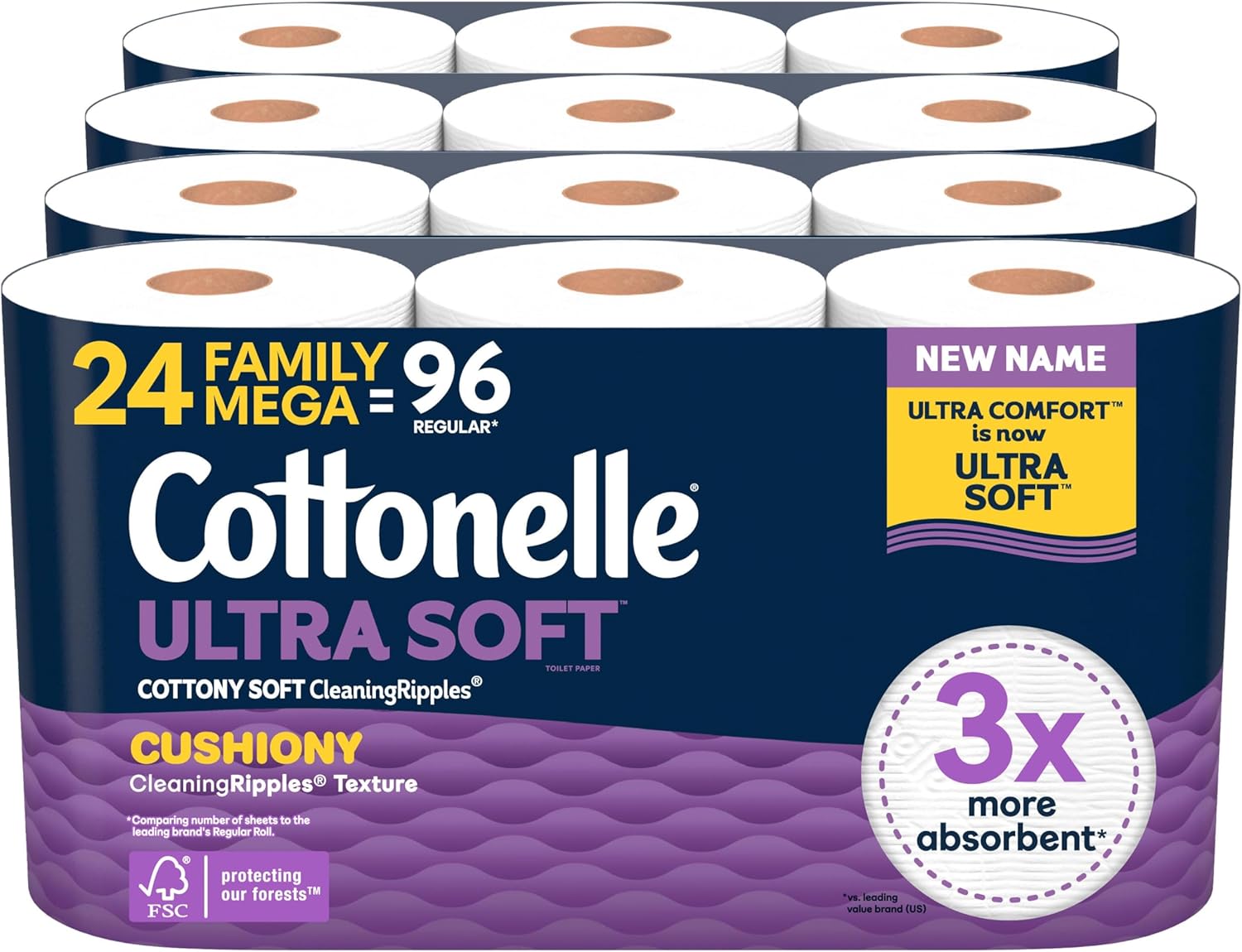 Amazon.com: Cottonelle Ultra Soft Toilet Paper with Cushiony ...