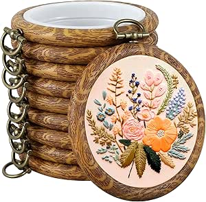 10Pcs Round Embroidery Hoops, Imitated Wood Circle Cross Stitch Hoop ...
