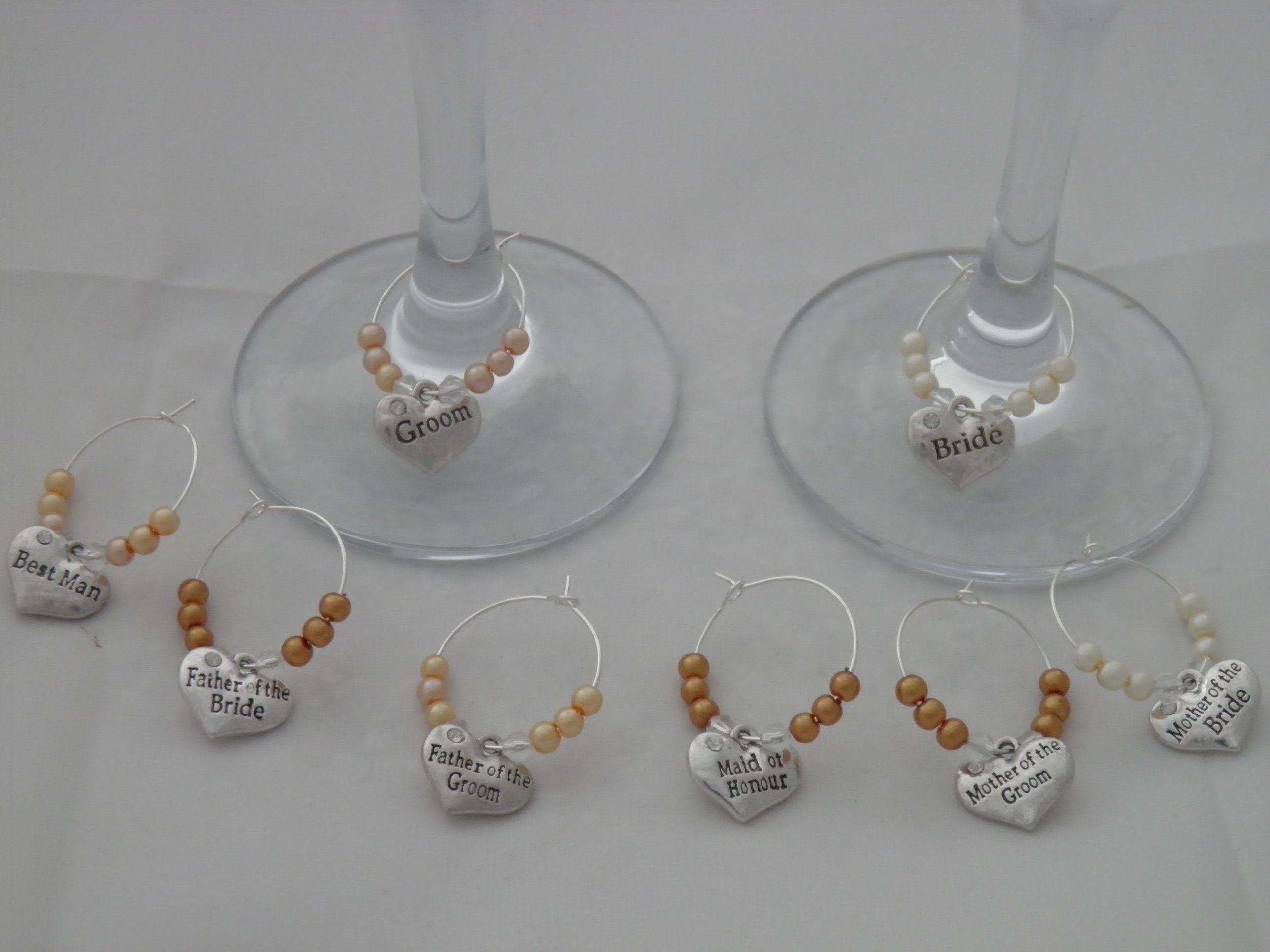 Glass Charms Set Of 6 Handmade Pirates Treasure Island Wine By Libby's ...