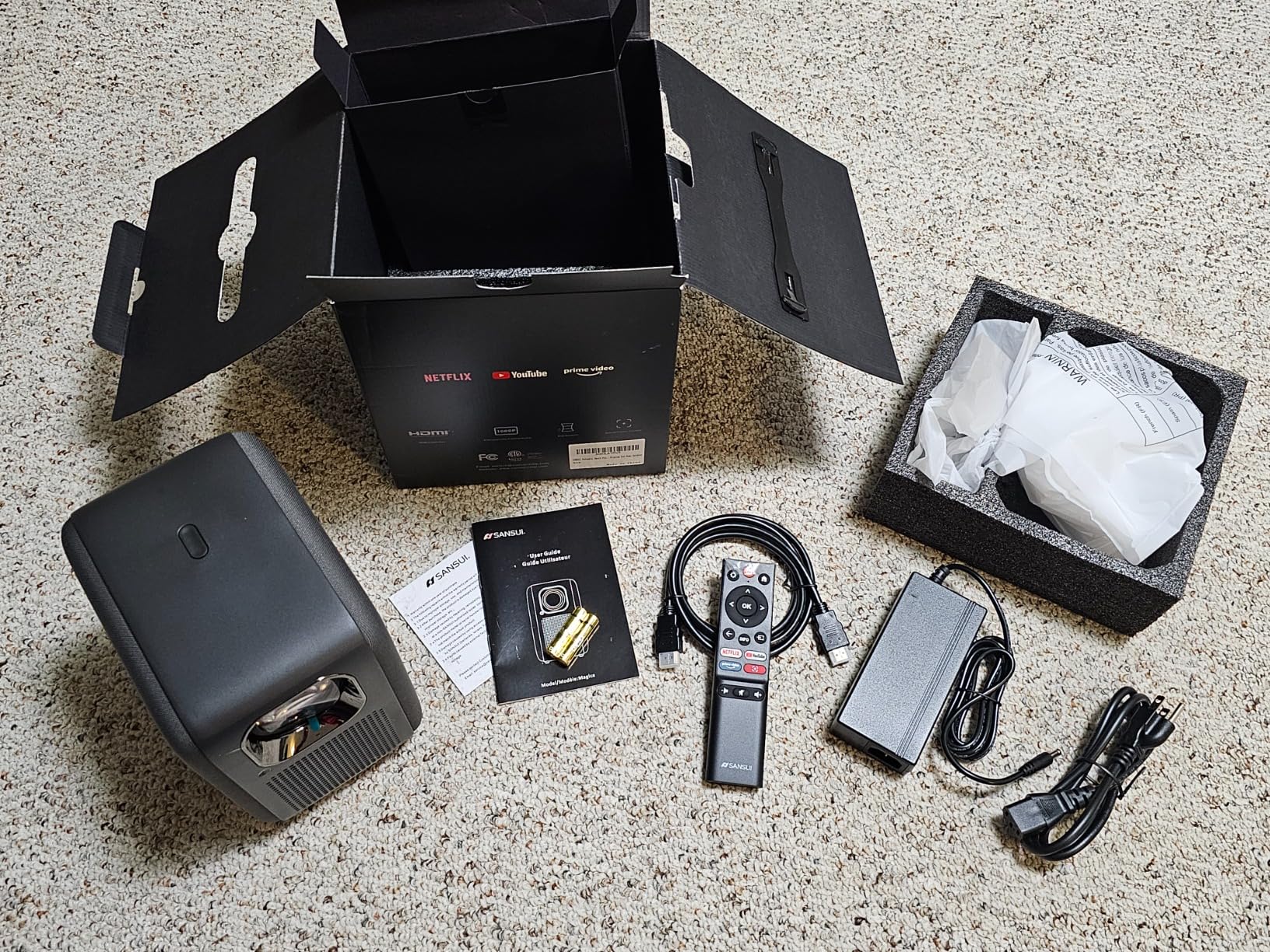 $17/mo - Finance SANSUI Portable Projector with WiFi and Bluetooth ...