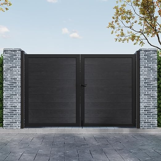 Amazon.com : Mondaria 6ft(H)*10ft(W) Wood Plastic Composite Gate for ...
