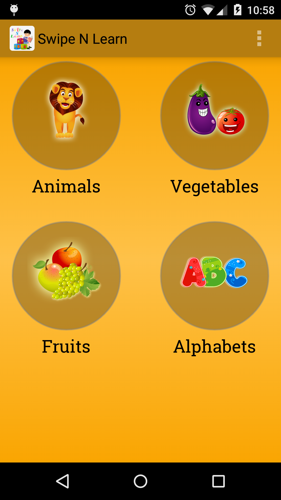 Aplicación Swipe N Learn en Amazon Appstore