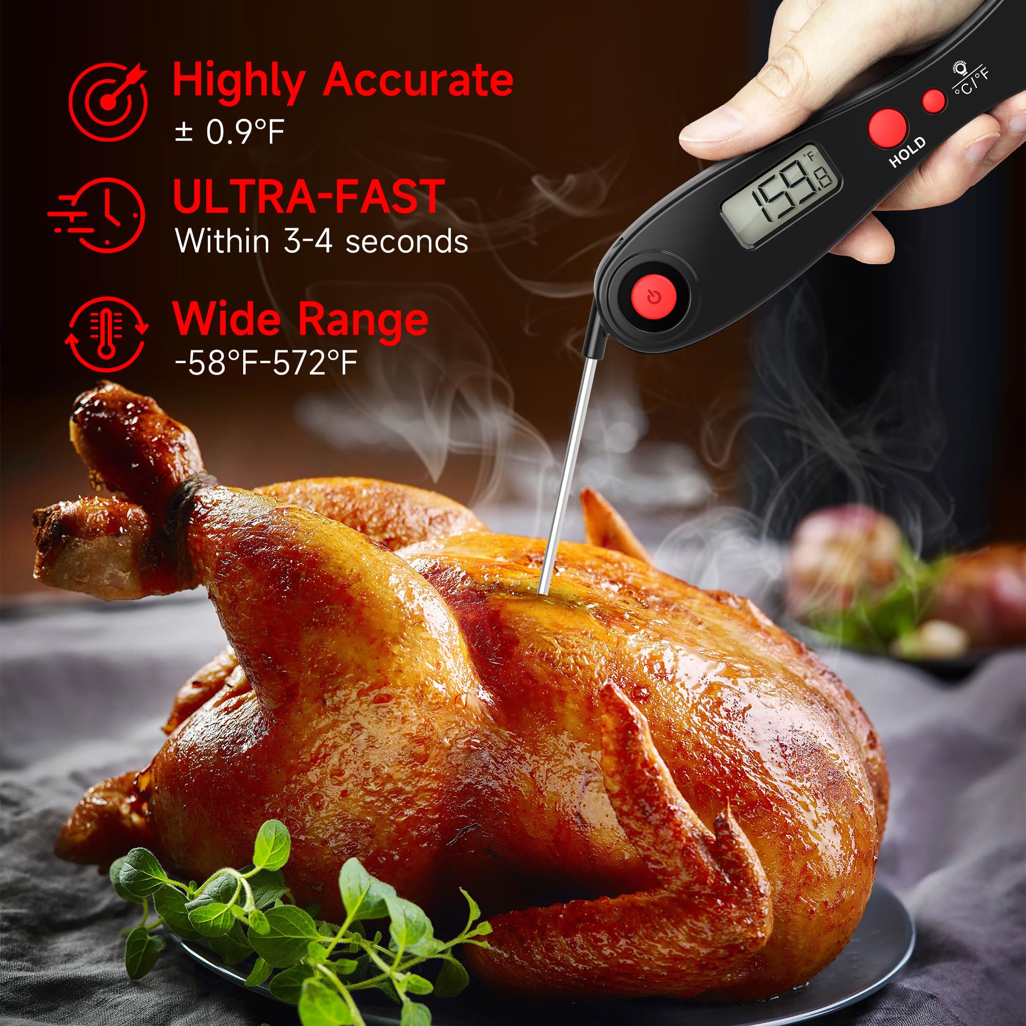 Snapklik.com : Meat Thermometer Digital, Instant Read Meat Thermometer ...