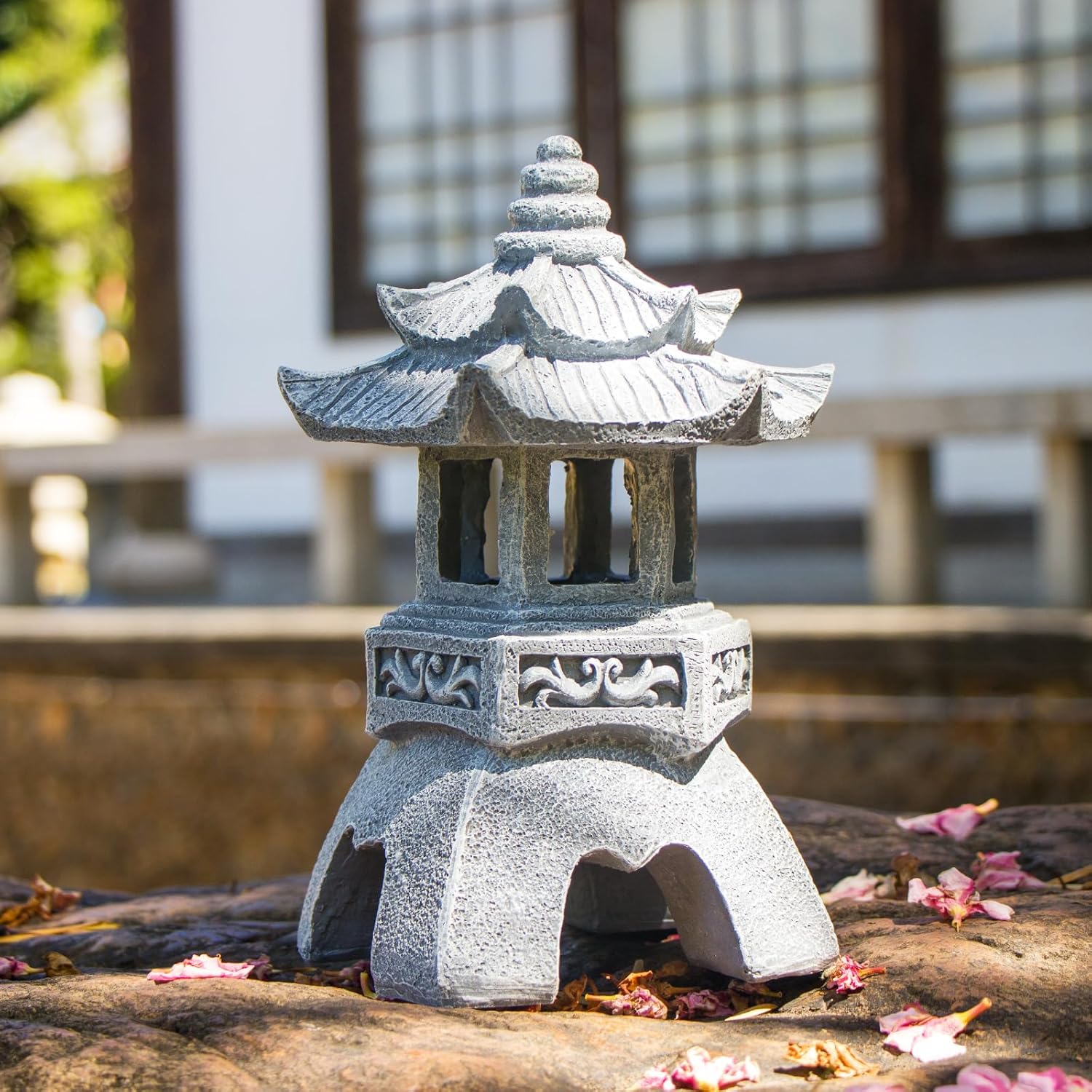 Amazon.com : DIBIEECN Japanese Garden Decor Pagoda Garden Statues ...