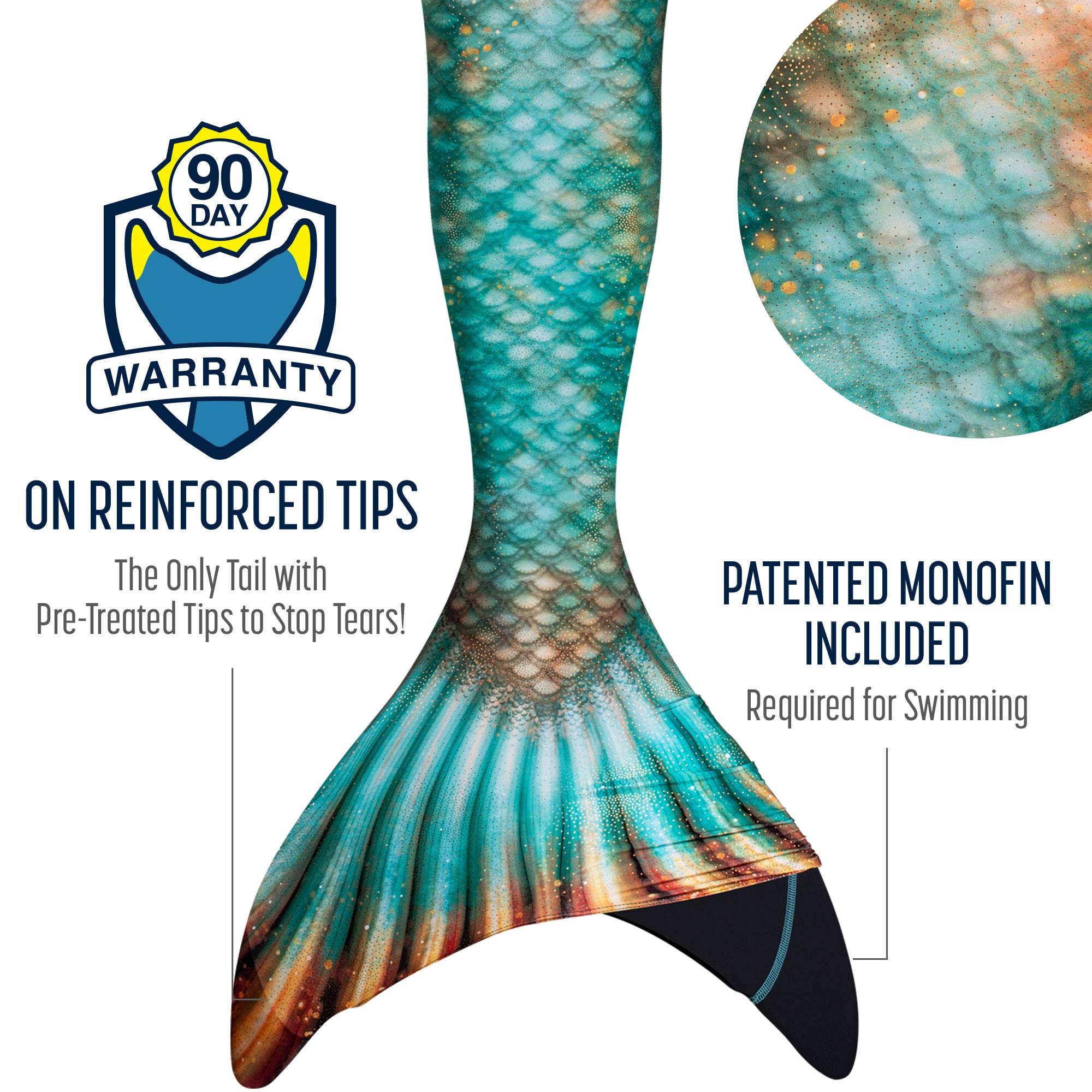 Buy Fin Fun Limited Edition Wear-Resistant Mermaid Tail for Swimming ...