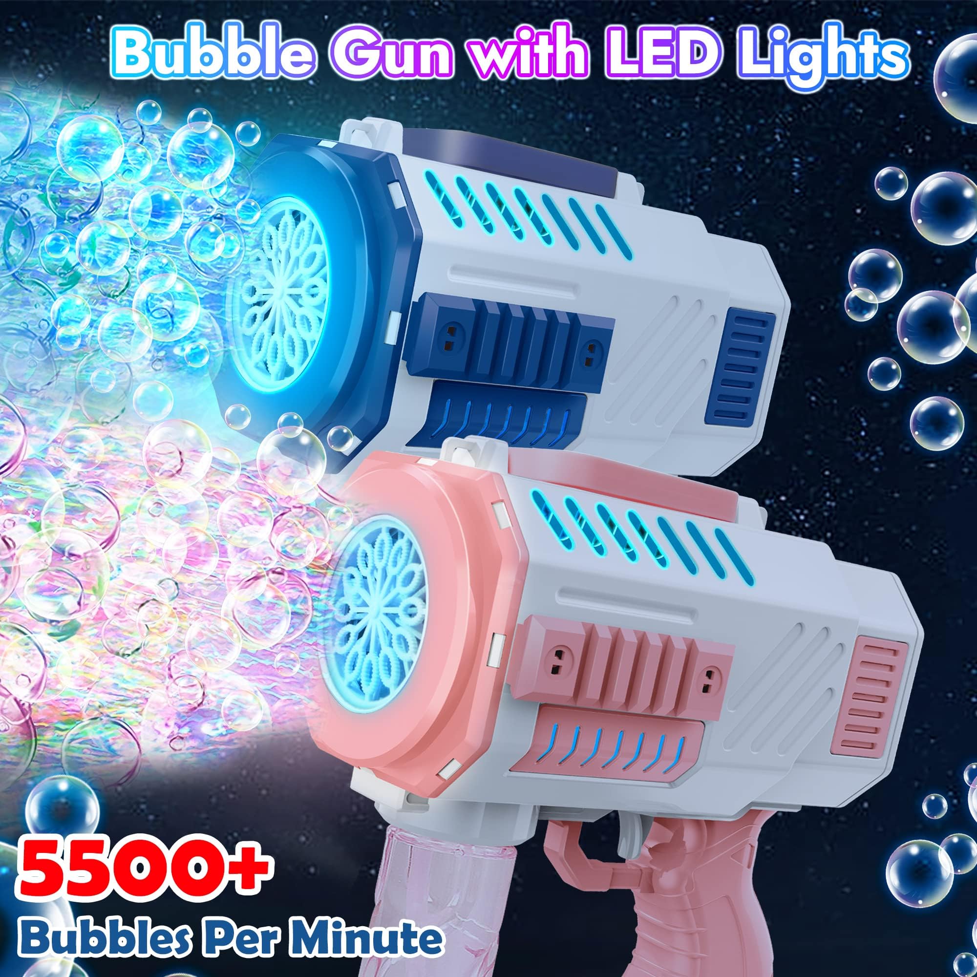 Snapklik.com : Bubble Guns 2 Pack - Bubble Machine Gun
