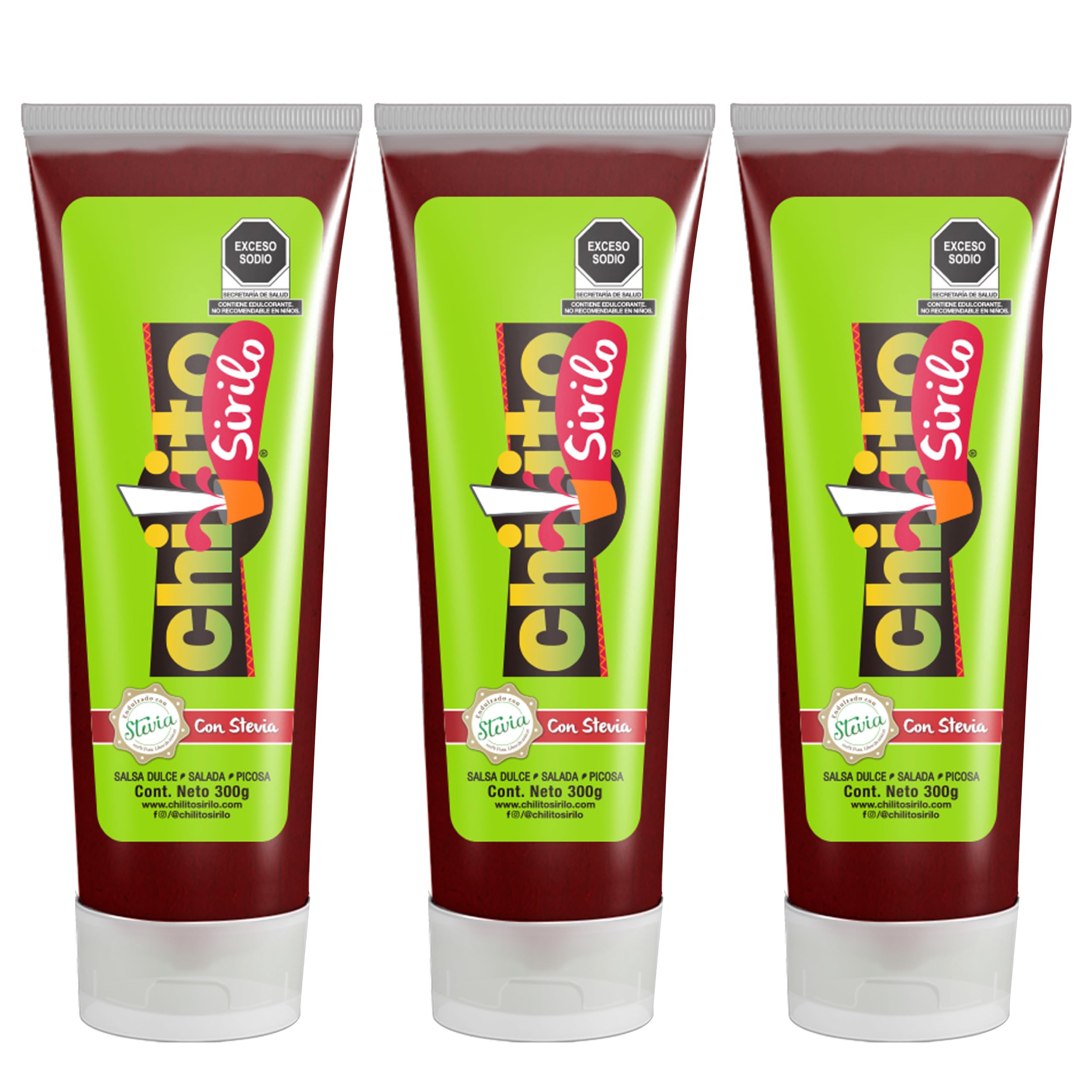 Chilito Sirilo Stevia 300ml (Paq 3 pzas) : Amazon.com.mx: Alimentos y ...