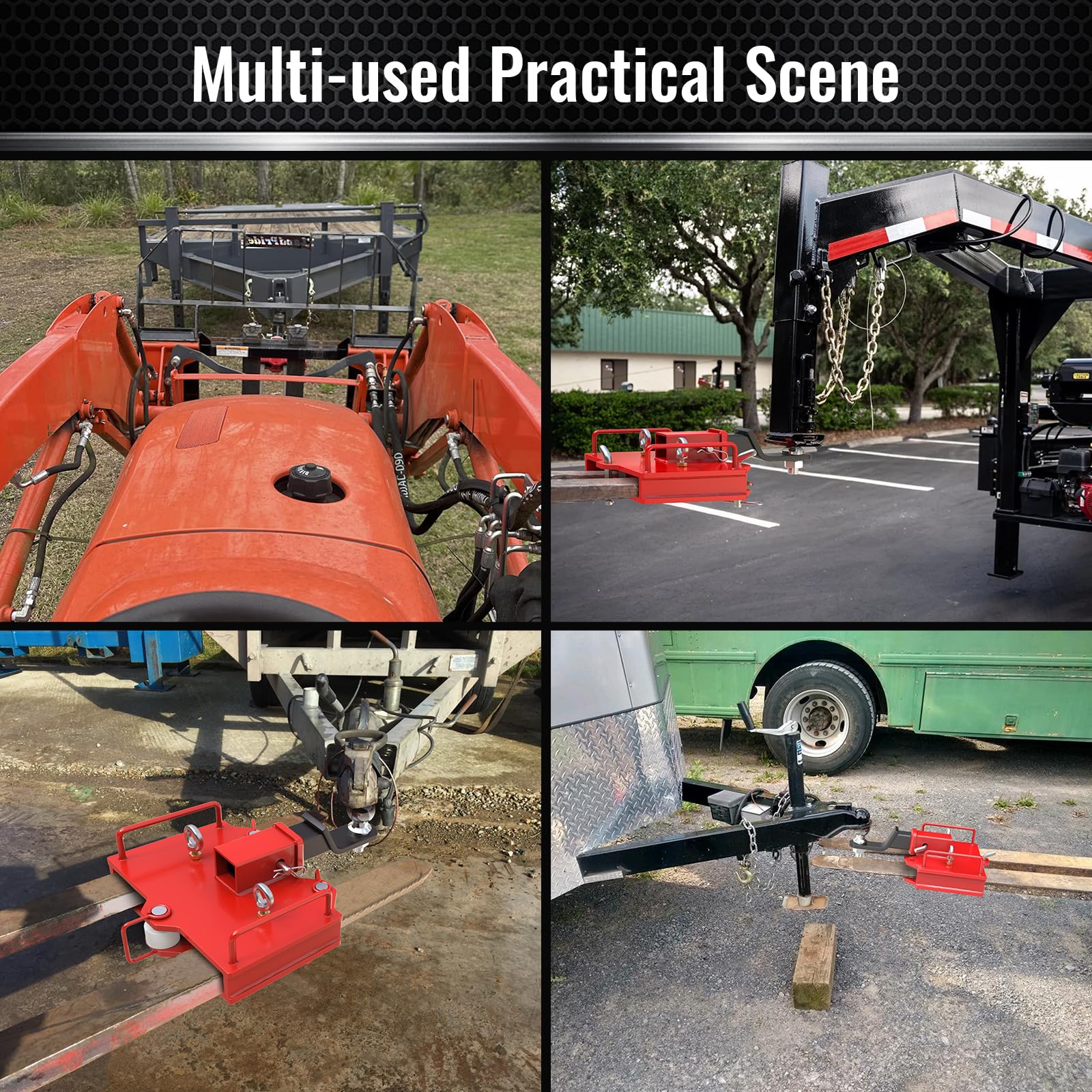 Snapklik.com : Clamp On Forklift Trailer Hitch Attachment, Fit 2-inch ...