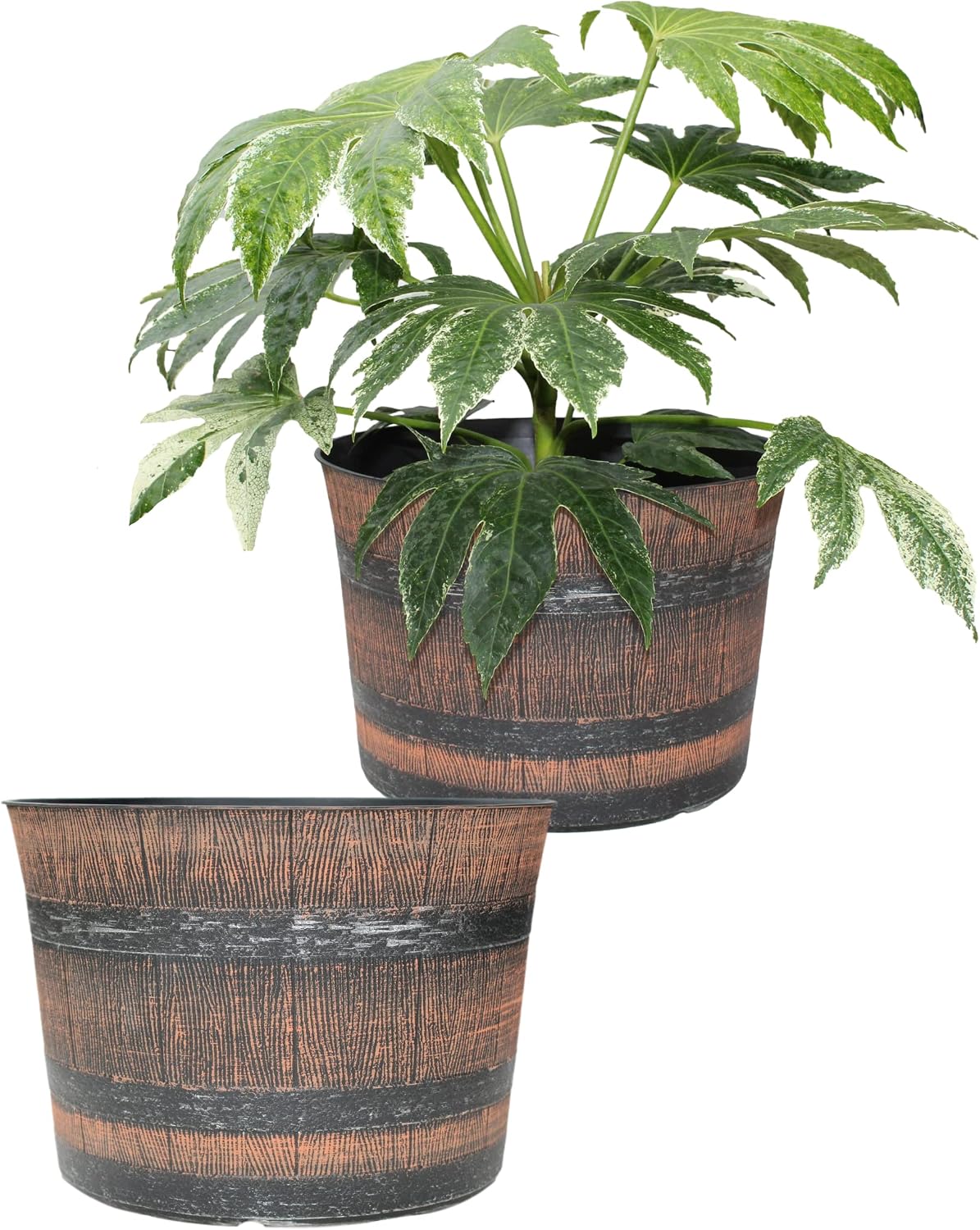 Plant Pots Outdoor Garden Container - Large 12.5” 32cm Wide Classic Tub ...
