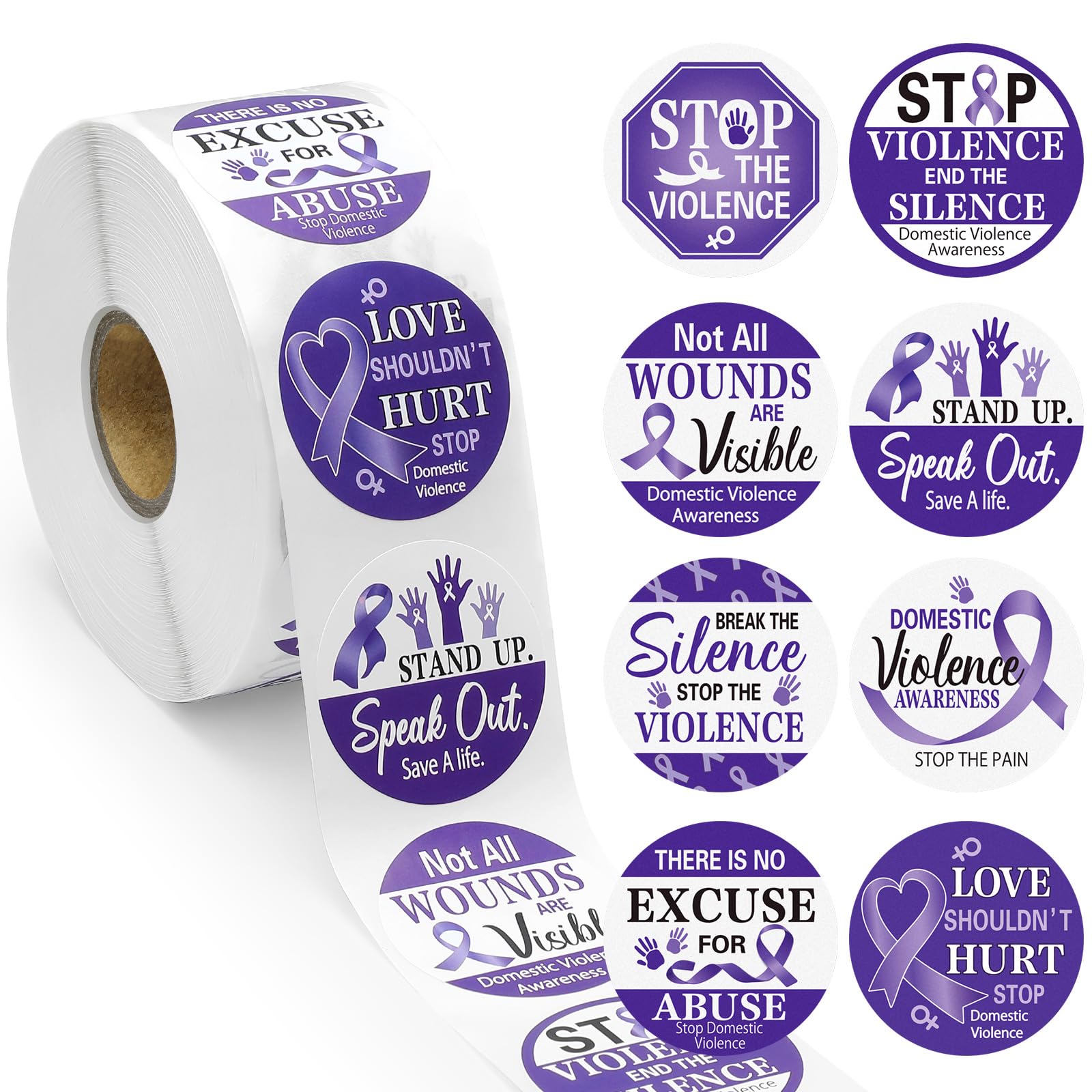 Amazon.com: Fuutreo 1000 Pieces Domestic Violence Awareness Sticker ...