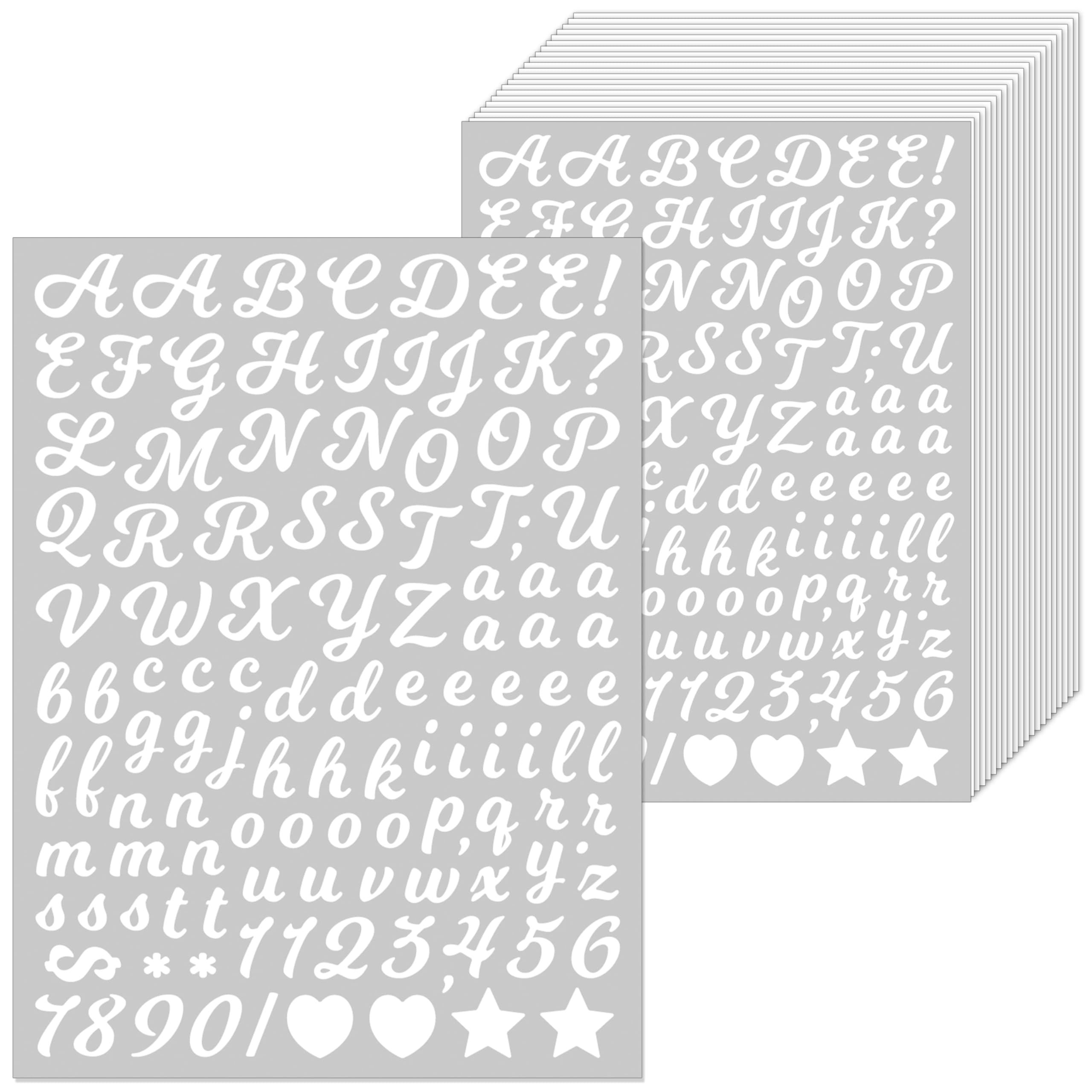 Amazon.com: 4800 PCS 30-Sheet 0.5 Inch Small Letter Stickers for Water ...