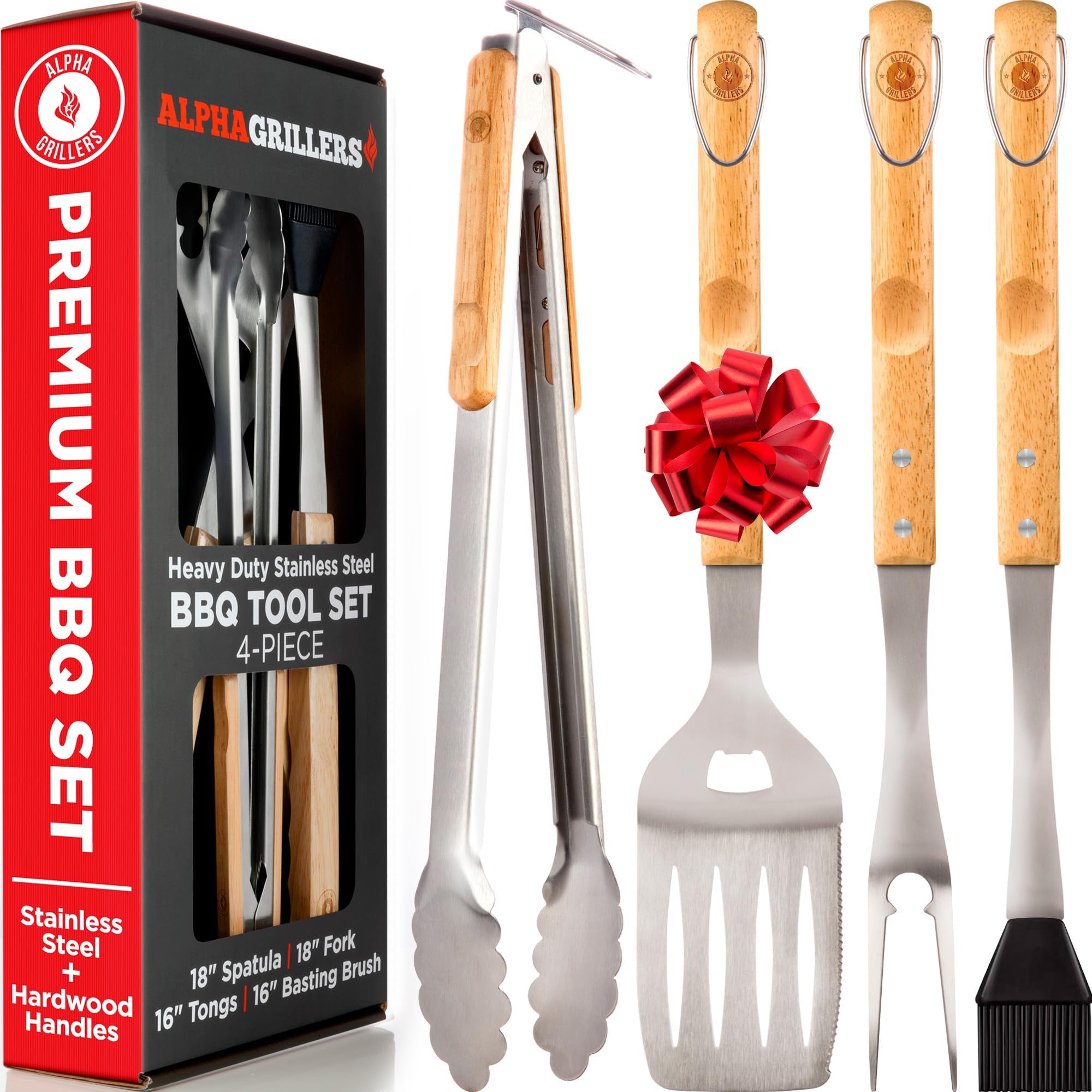 Amazon.com : Pine Ridge Antler Handle 3 Piece Grilling Utensils Set ...