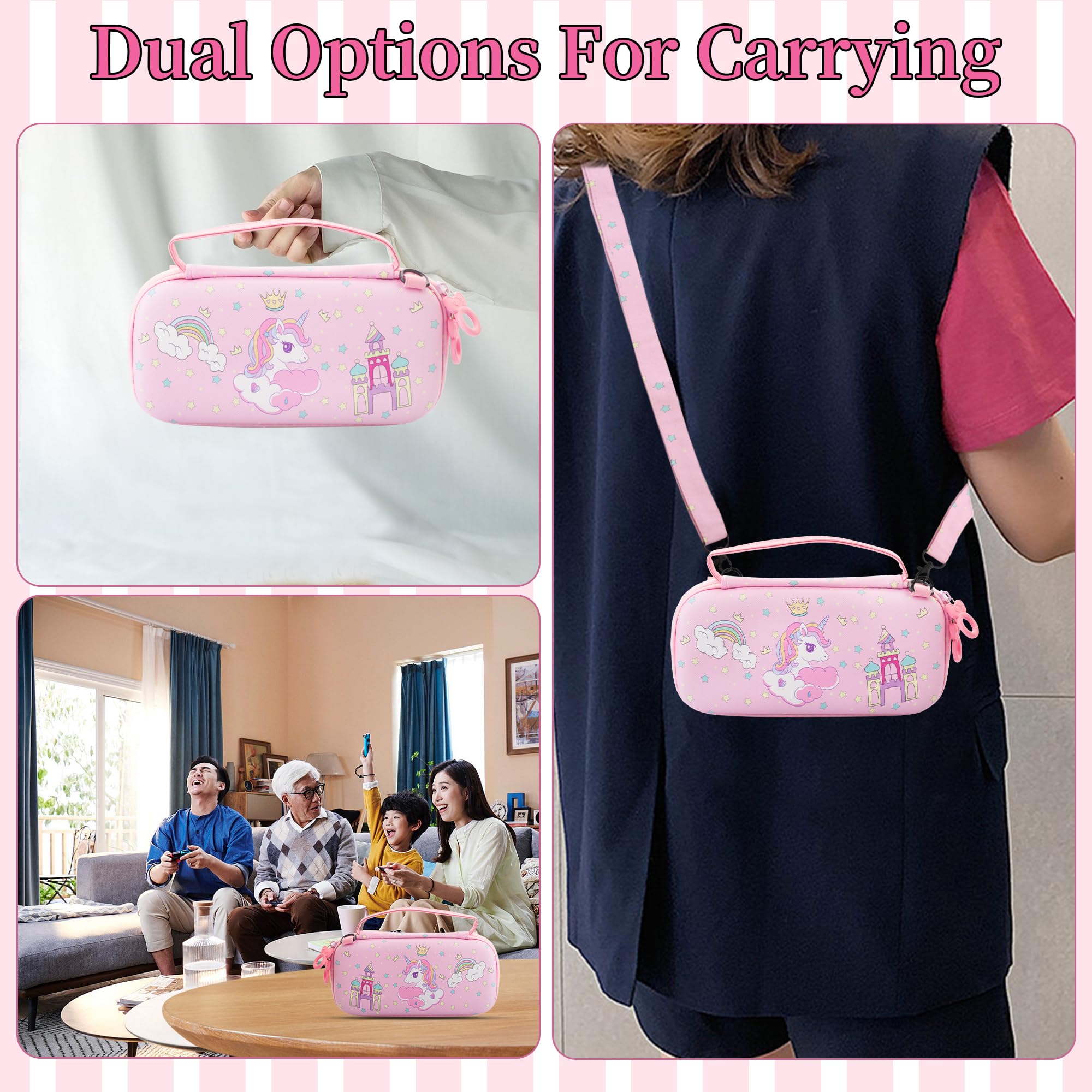 Snapklik.com : HYPERCASE Pink Switch Lite Carrying Case For Unicorn ...