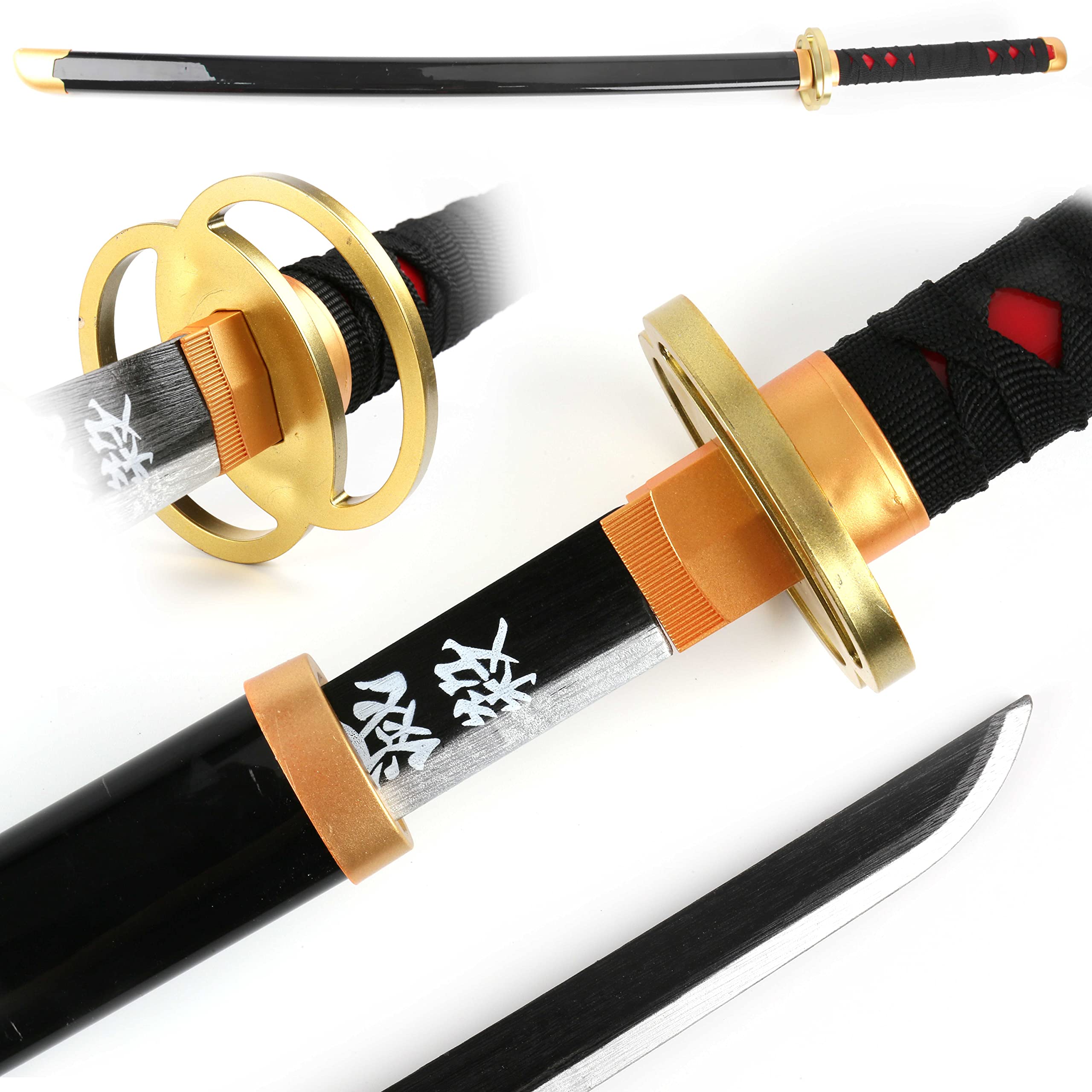 Twinkanime Demon Piece Slayer One Sword Katana Samurai Natural Bamboo ...