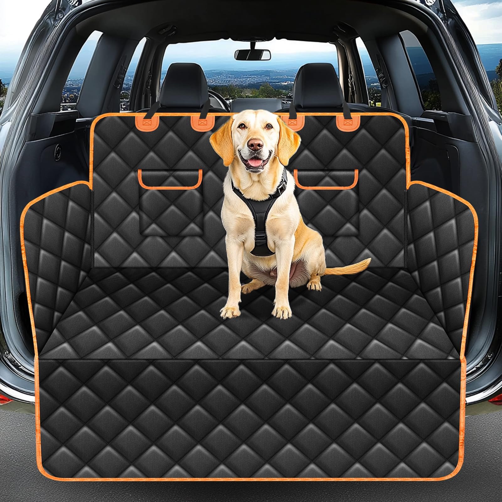 DPWEION Waterproof Car Boot Protector,Nonslip Boot Liner for Dogs(Side ...