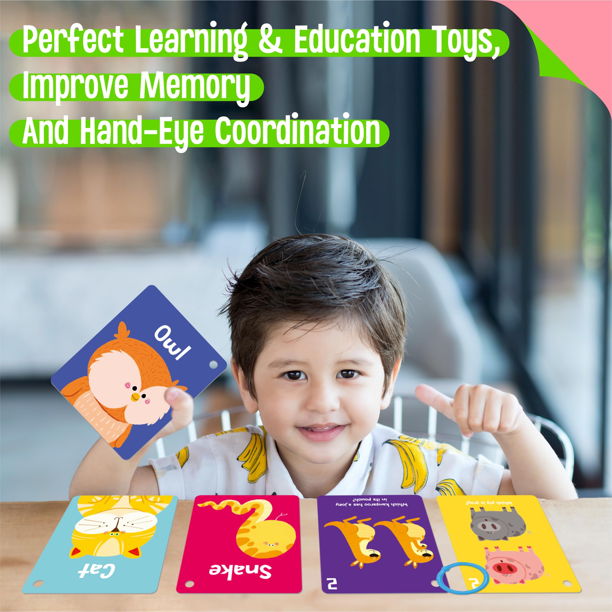 Snapklik.com : Animal Flashcards, 50 Double-Sided Cards, Wild/Farm ...