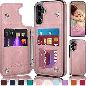 Amazon.com: DJDUCK Designed for Samsung Galaxy S25 Plus Case Wallet with Card Holder, [Magnetic ...