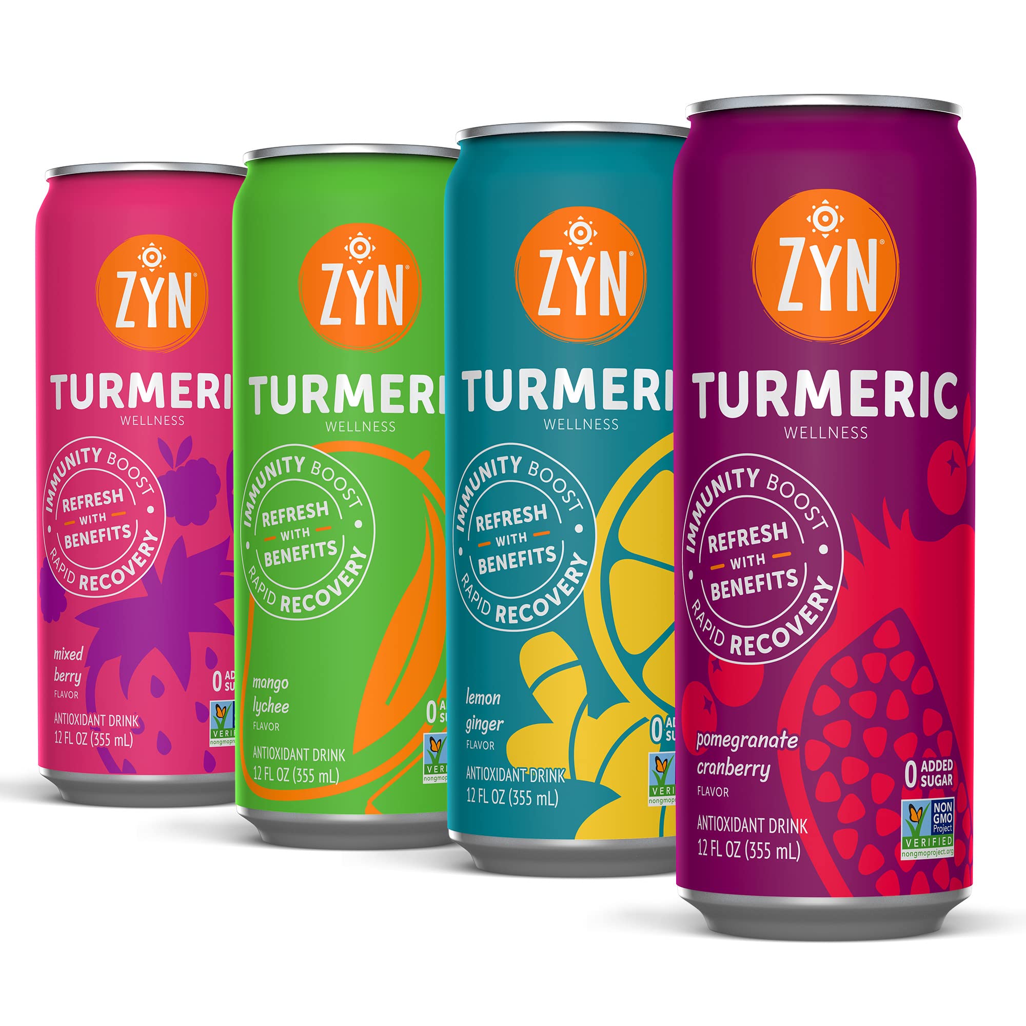 Amazon.com: ZYN Turmeric Wellness Drink, Flavored Turmeric Drink, Turmeric Curcumin with Black ...