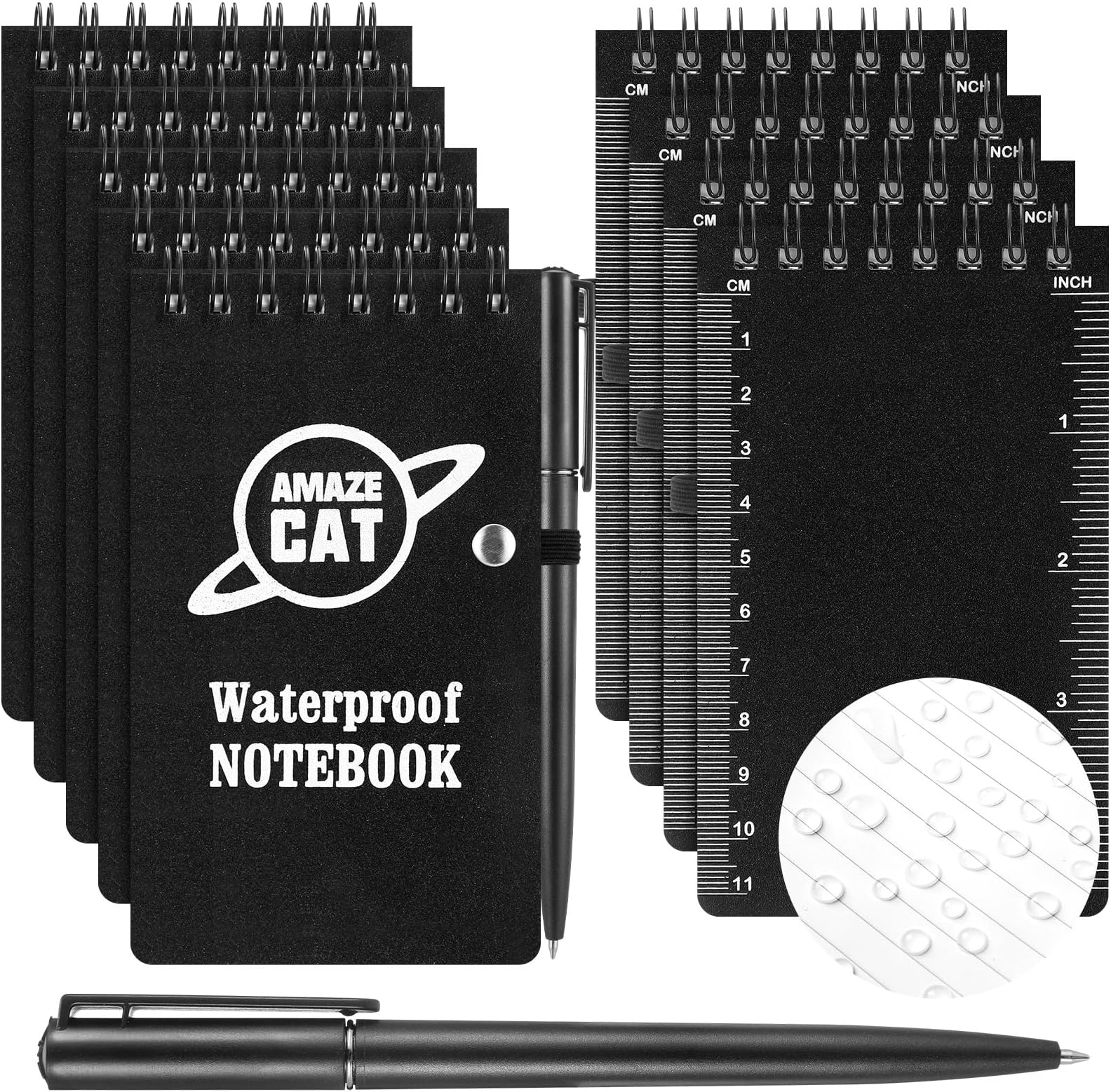 Amazon.com : 36 Pcs Waterproof Notebook All Weather Police Notepad ...