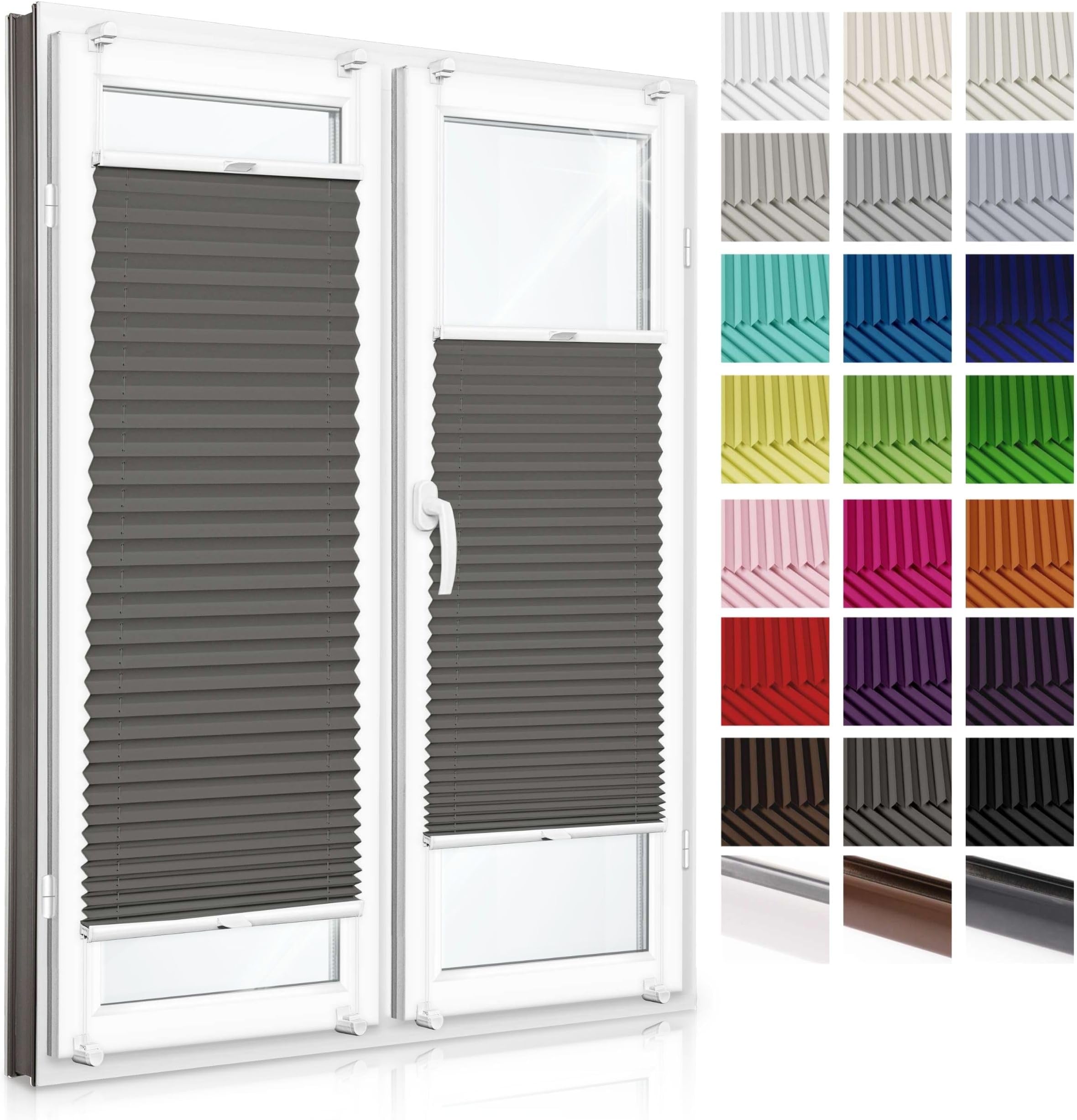 Amazon.de: Zero Home - Plissee ohne Bohren nach Maß I Breite 30-129 cm ...