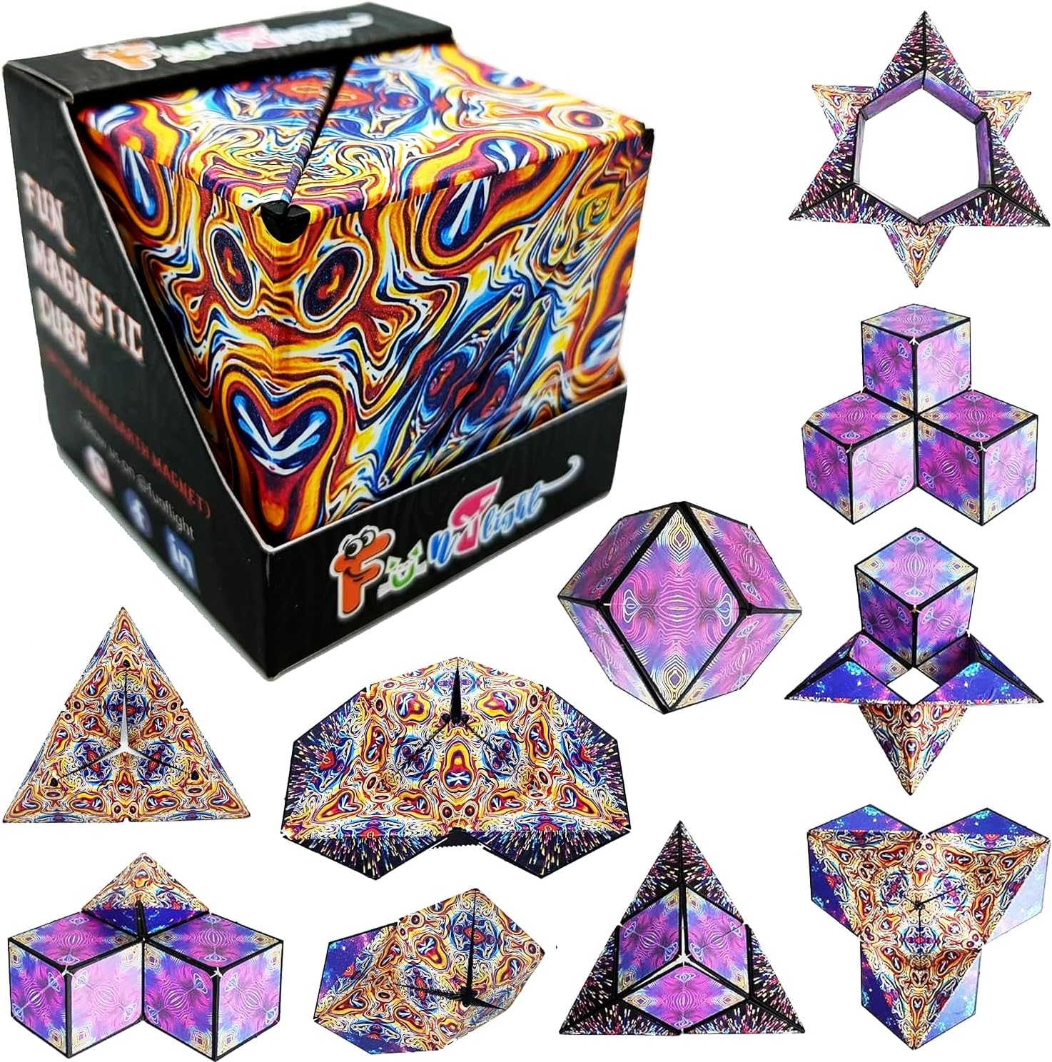 Buy Cubelelo Magic Snake Rainbow (24 Wedges) Speed Cube Magic Puzzle ...