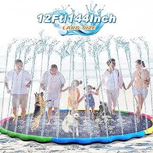 Amazon.com: Lewtemi 12 ft Extra Large Non Slip Splash Pad 144" for ...