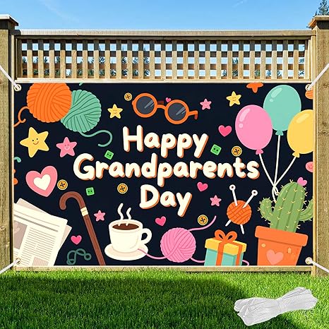 Amazon.com: Happy Grandparents Day Backdrop 6x4FT - Grandparents Photo ...