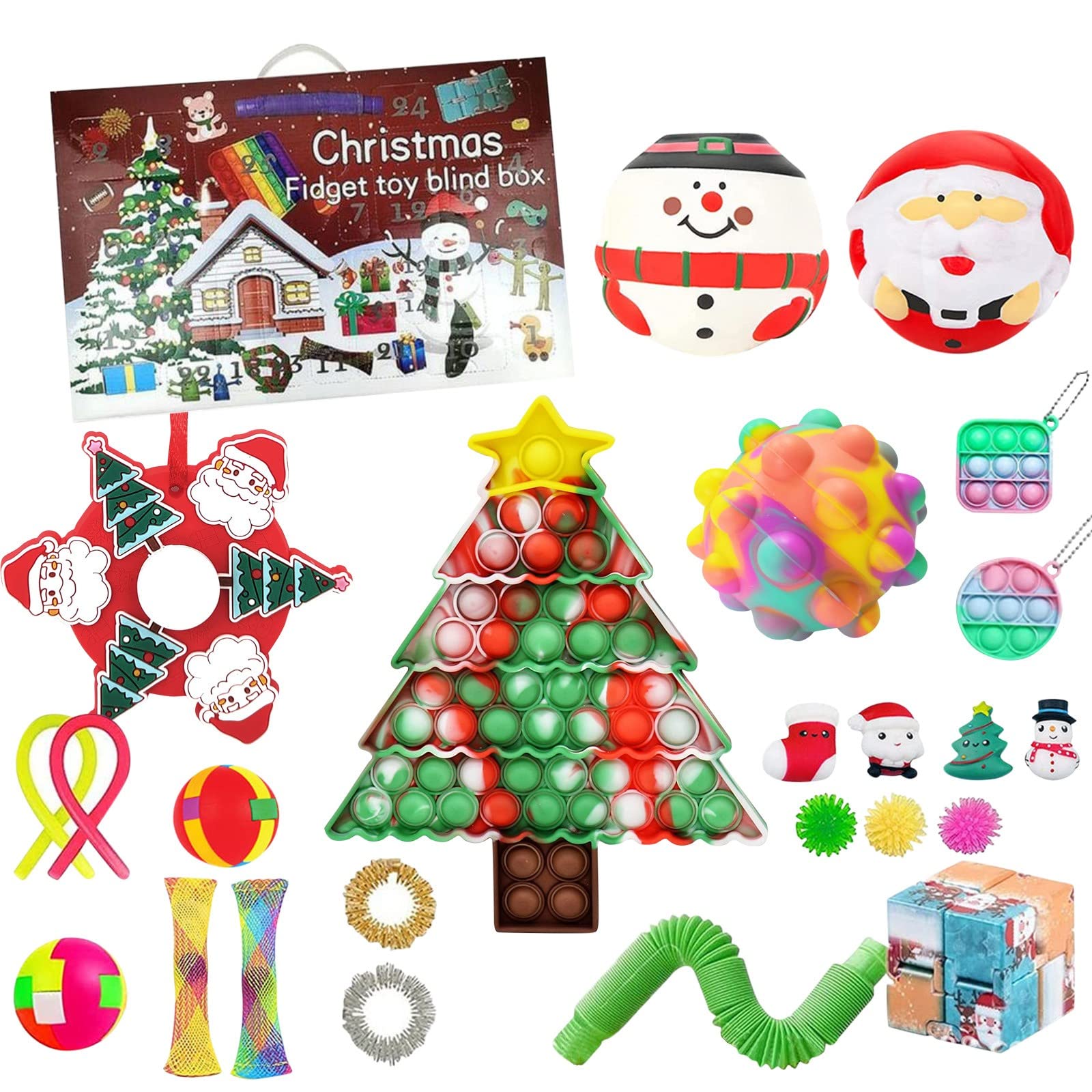 Buy Fidget Advent s 2021, Toy for Kids, Pop-On-It Advent s,24 Days ...