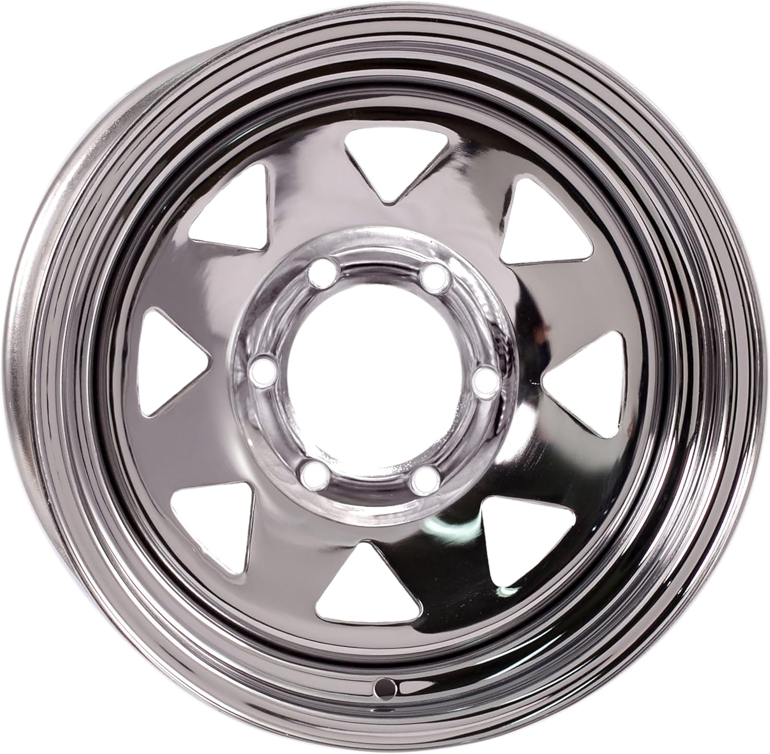 Amazon.com: eCustomrim Chrome Spoke Trailer Rim 15X6 15" 6 Lug on 5.5 ...