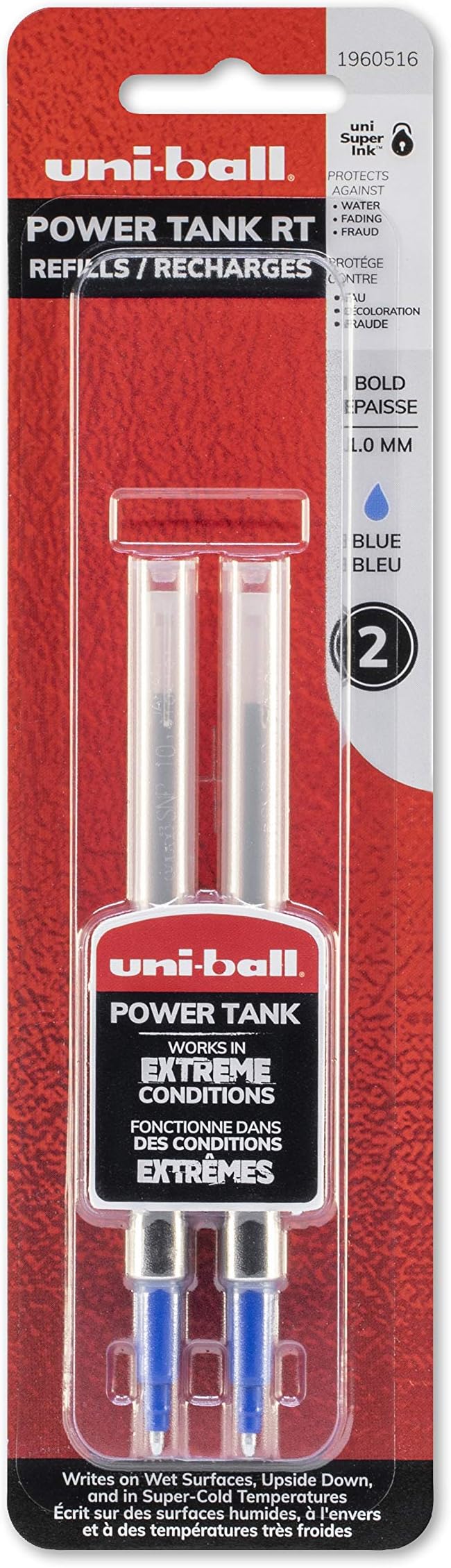 uni-ball Power Tank Refill Ballpoint, Retractable Pen Refills, Bold 1 ...