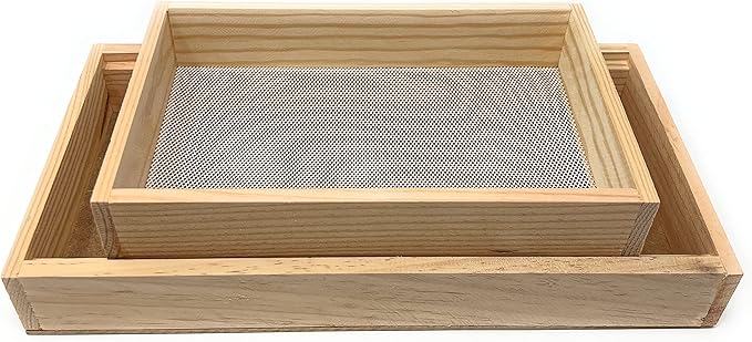 Space Home - Tamis avec Tiroir en Bois Rectangulaire - Maille fine ...