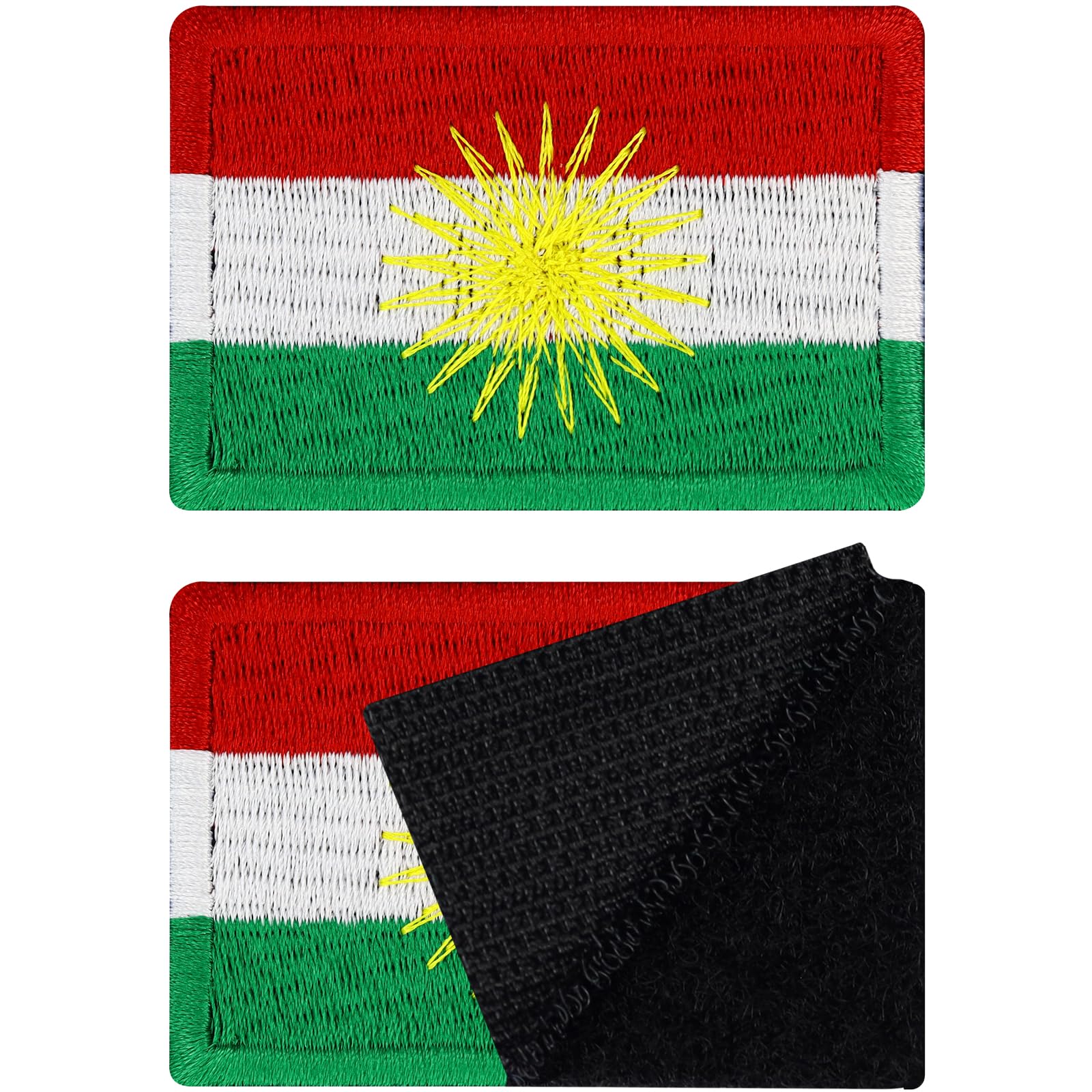 Amazon.com: Patch Kurdistan Set of 2 Patches Kurdish Hook and Loop Patch velkro Patches Military ...