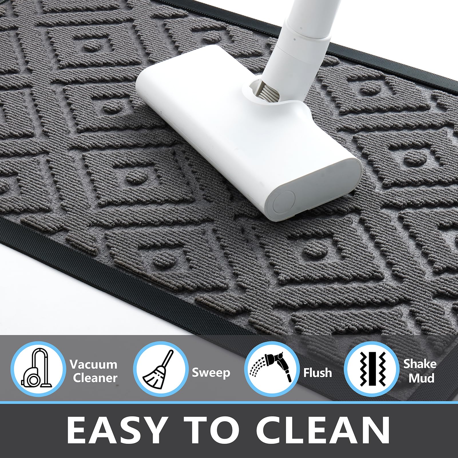 REFETONE Front Door Mat, Door Mats Outdoor Entrance Non-Slip Rubber ...