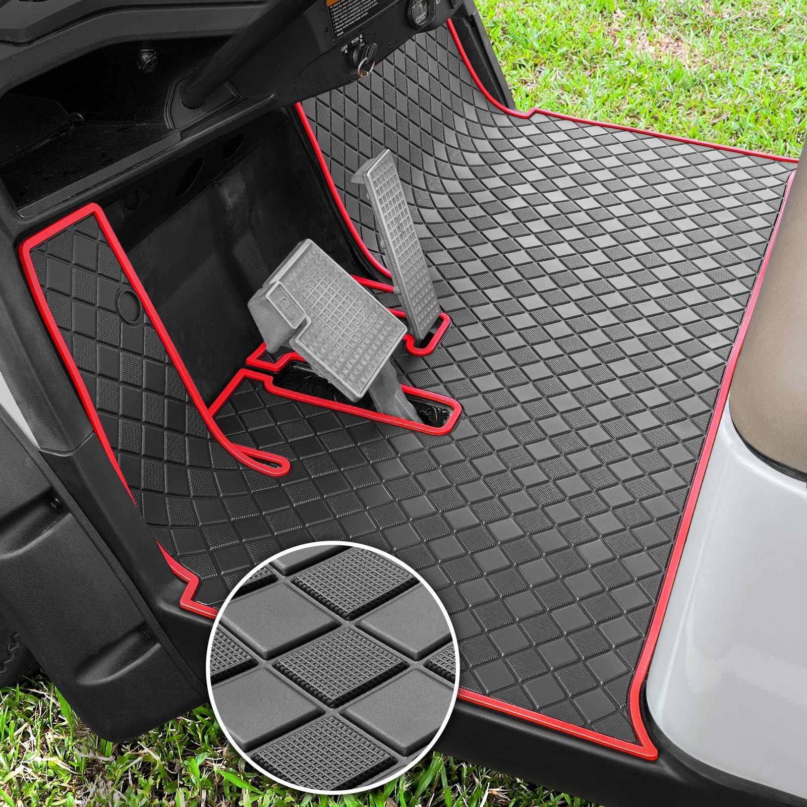 Amazon.com: RIZINKART Golf Cart Floor Mat for Yamaha Drive2,Customize ...