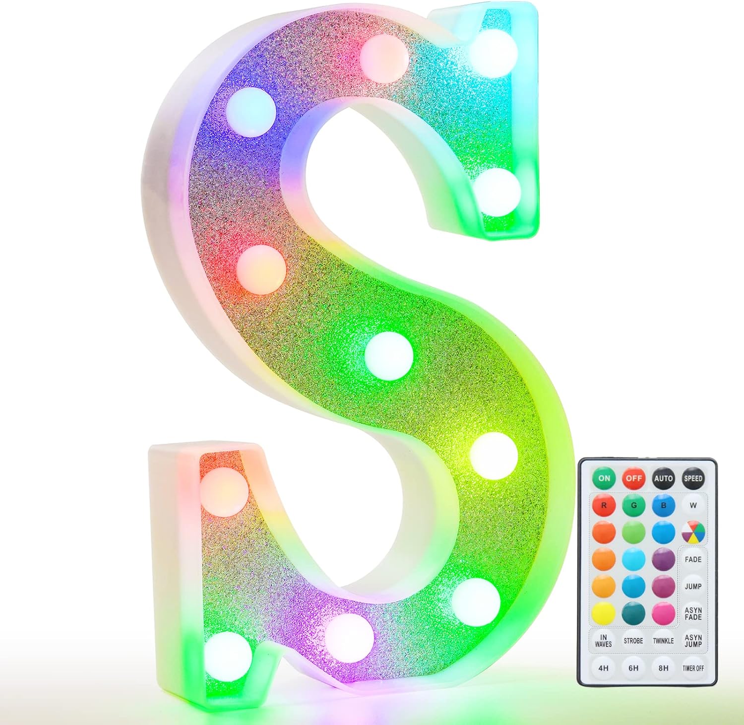 Amazon.com: Pooqla Colorful Light Up Letters, Led Letter Lights Marquee ...