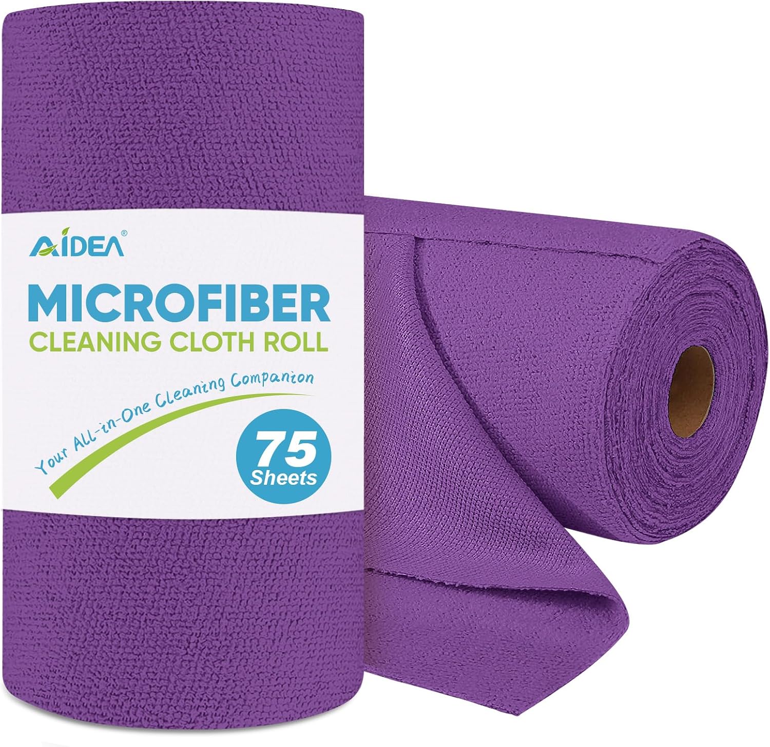 Amazon.com: AIDEA Microfiber Cleaning Cloth Roll, 75PK, Reusable Paper ...