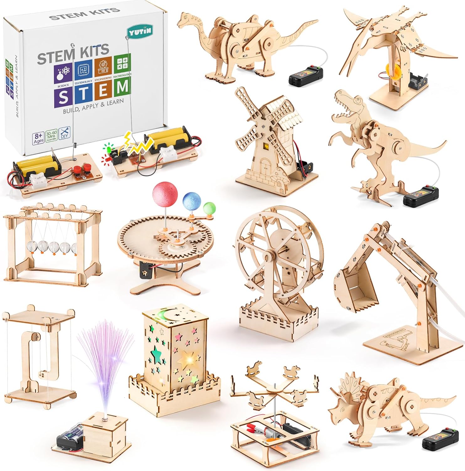 Amazon.com: STEM Kits for Kids, Dinosaur Building Kits for Boys 8-12 ...