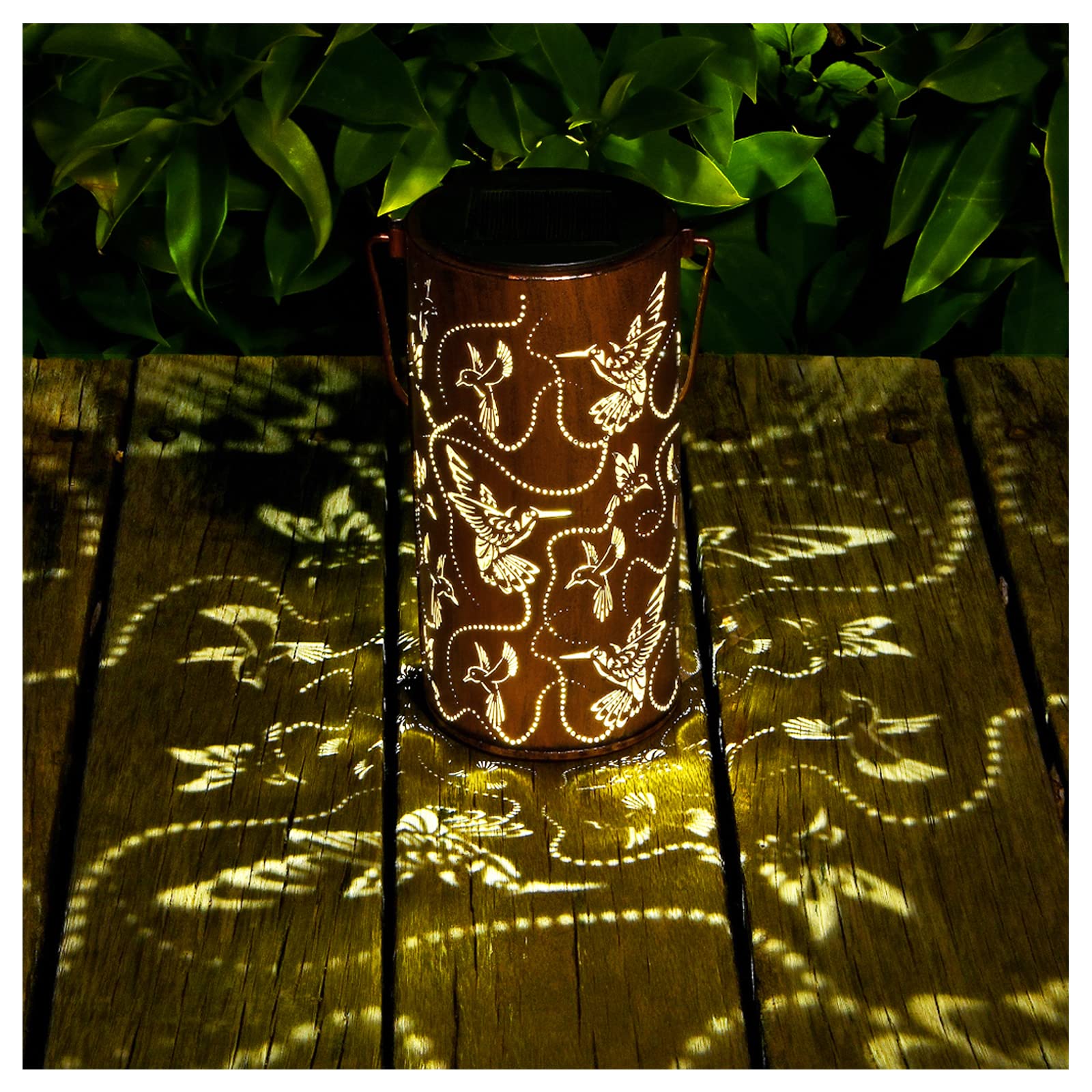 Solar Lanterns Outdoor Hanging Hummingbird Decor Lantern,Waterproof ...
