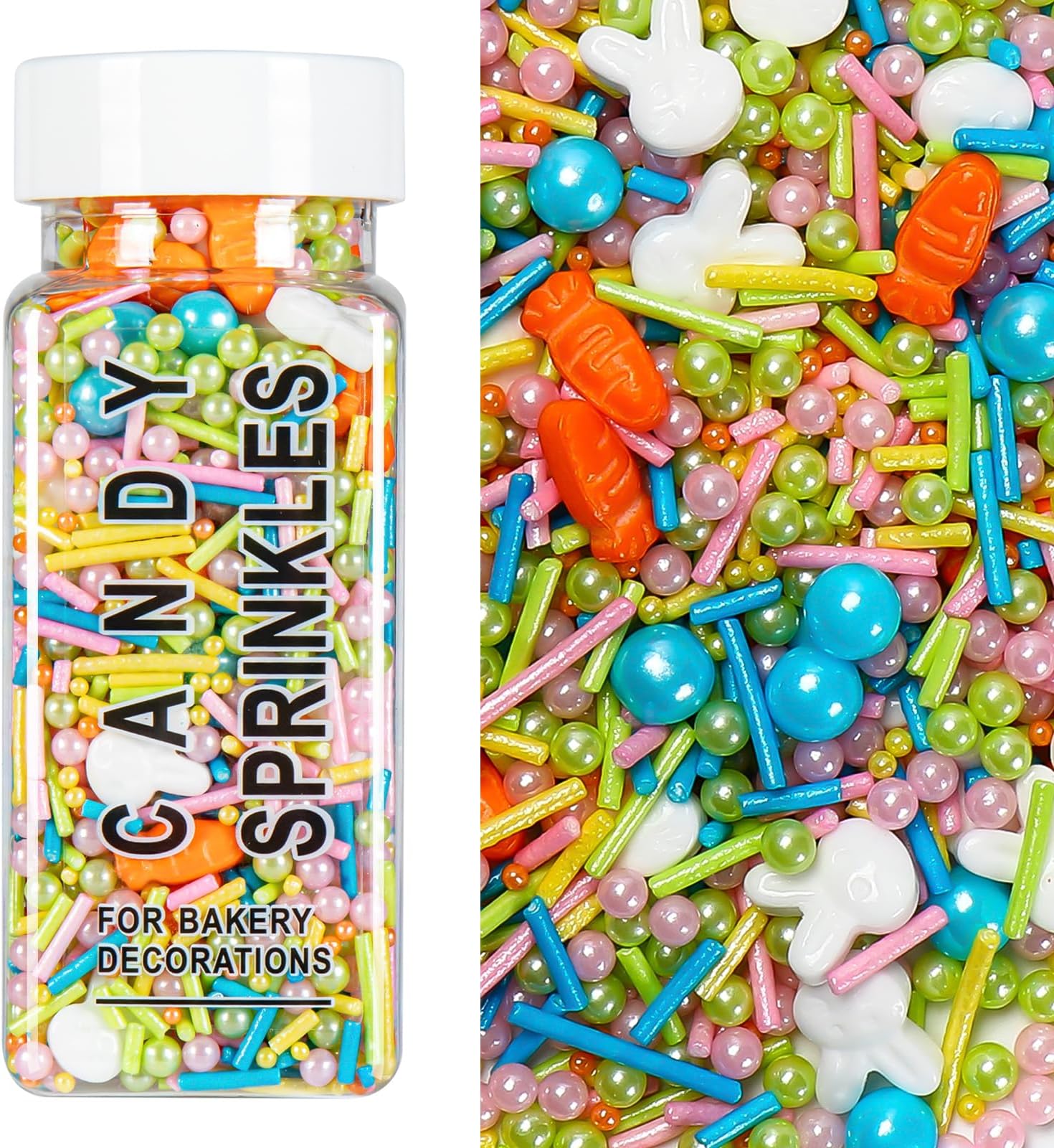 Amazon.com: Easter Egg Sprinkle Mix | Spring Pastel Edible Decorations ...