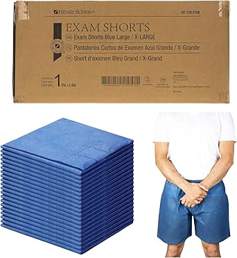 Amazon.com: Henry Schein Disposable Exam Shorts - Blue, Small/Medium ...
