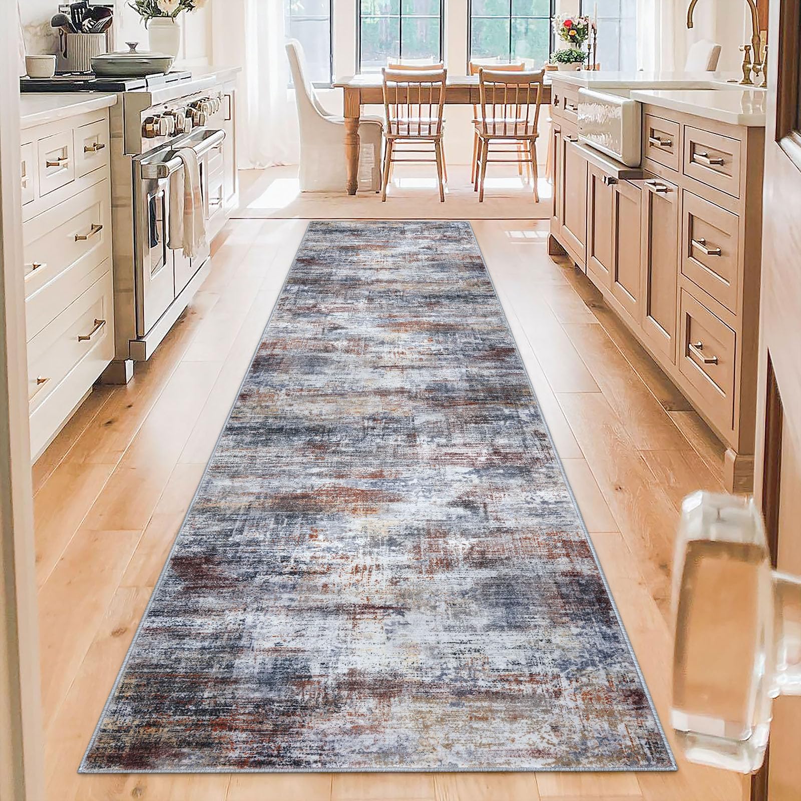 Amazon.com: IOHOUZE Abstract Runner Rug 3x10 Ft Washable Runners for ...