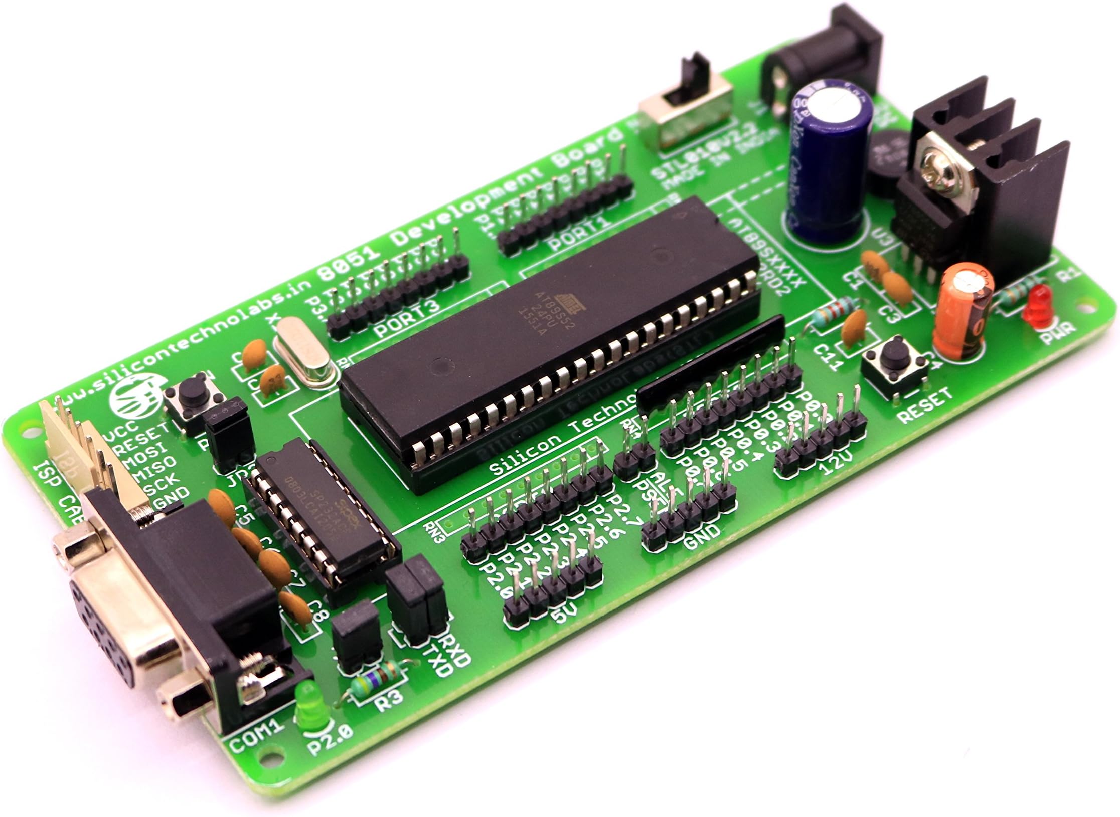 Silicon TechnoLabs ATMEL 8051 Project Development Board On-Board AT89S52,MAX232 Support AT89SXX ...